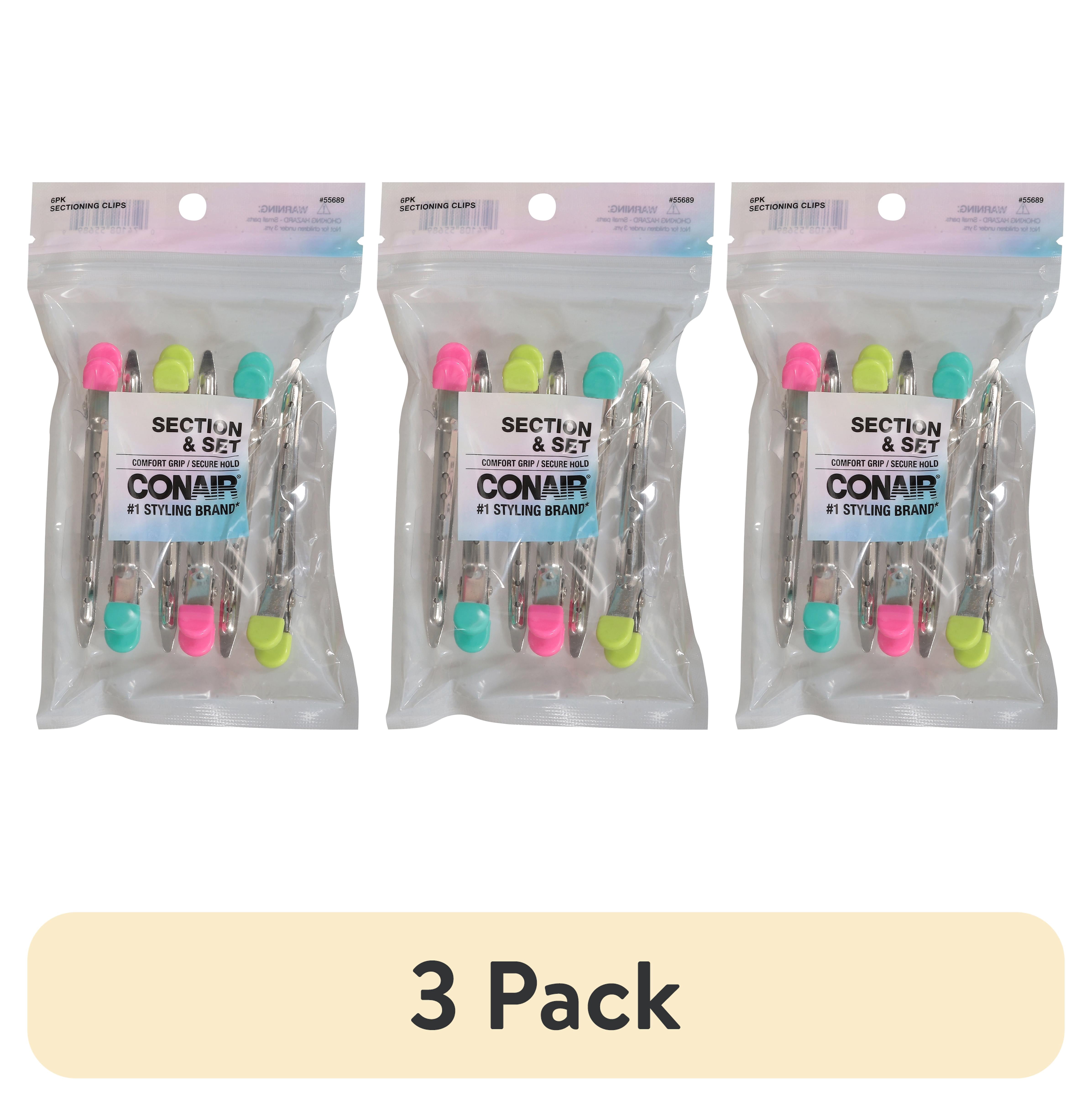 (3 pack) Conair Section & Set Sectioning Clips 6 Pack - Walmart.com