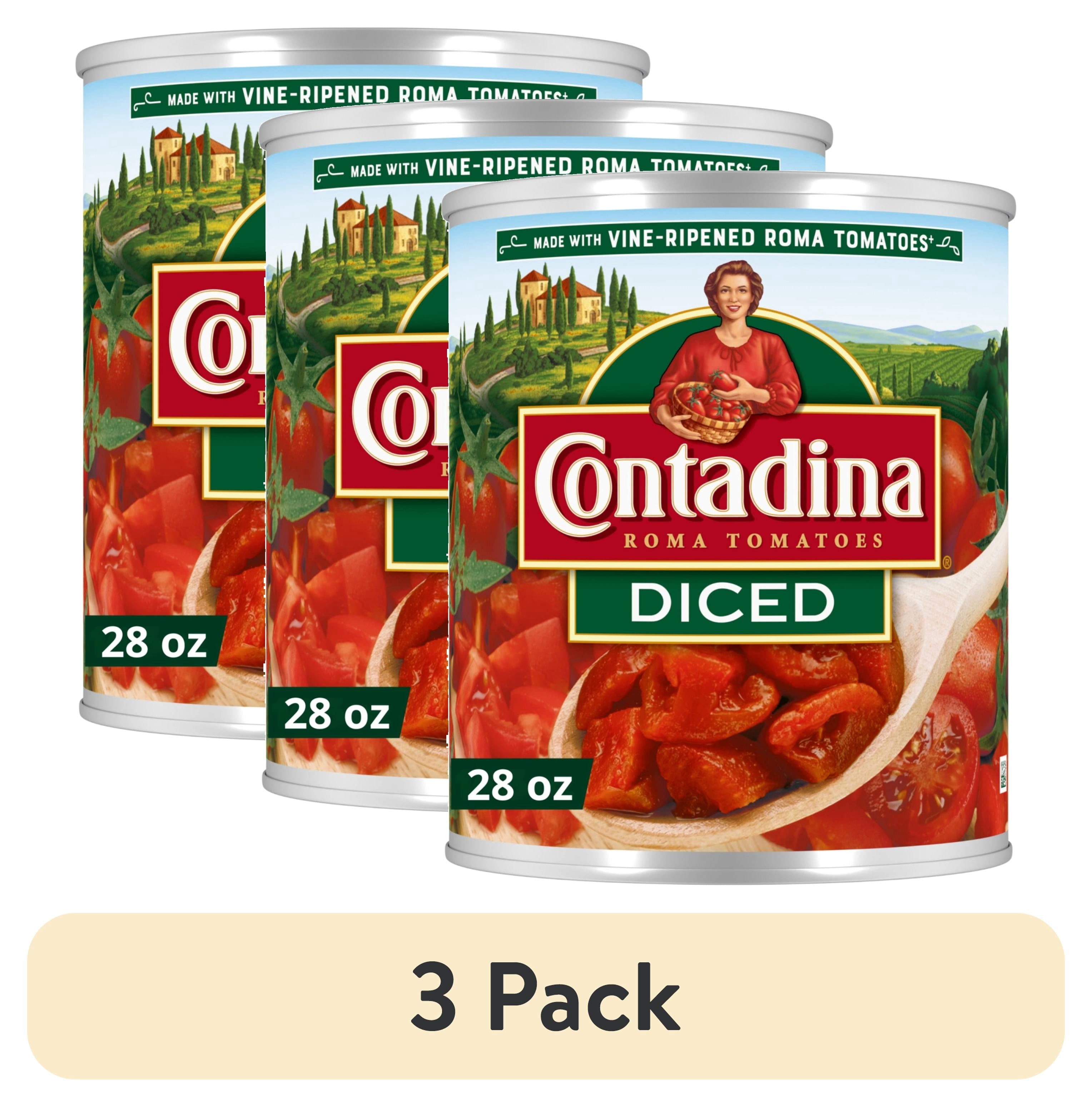 (3 pack) Contadina Diced Canned Tomatoes, 28 oz Can - Walmart.com