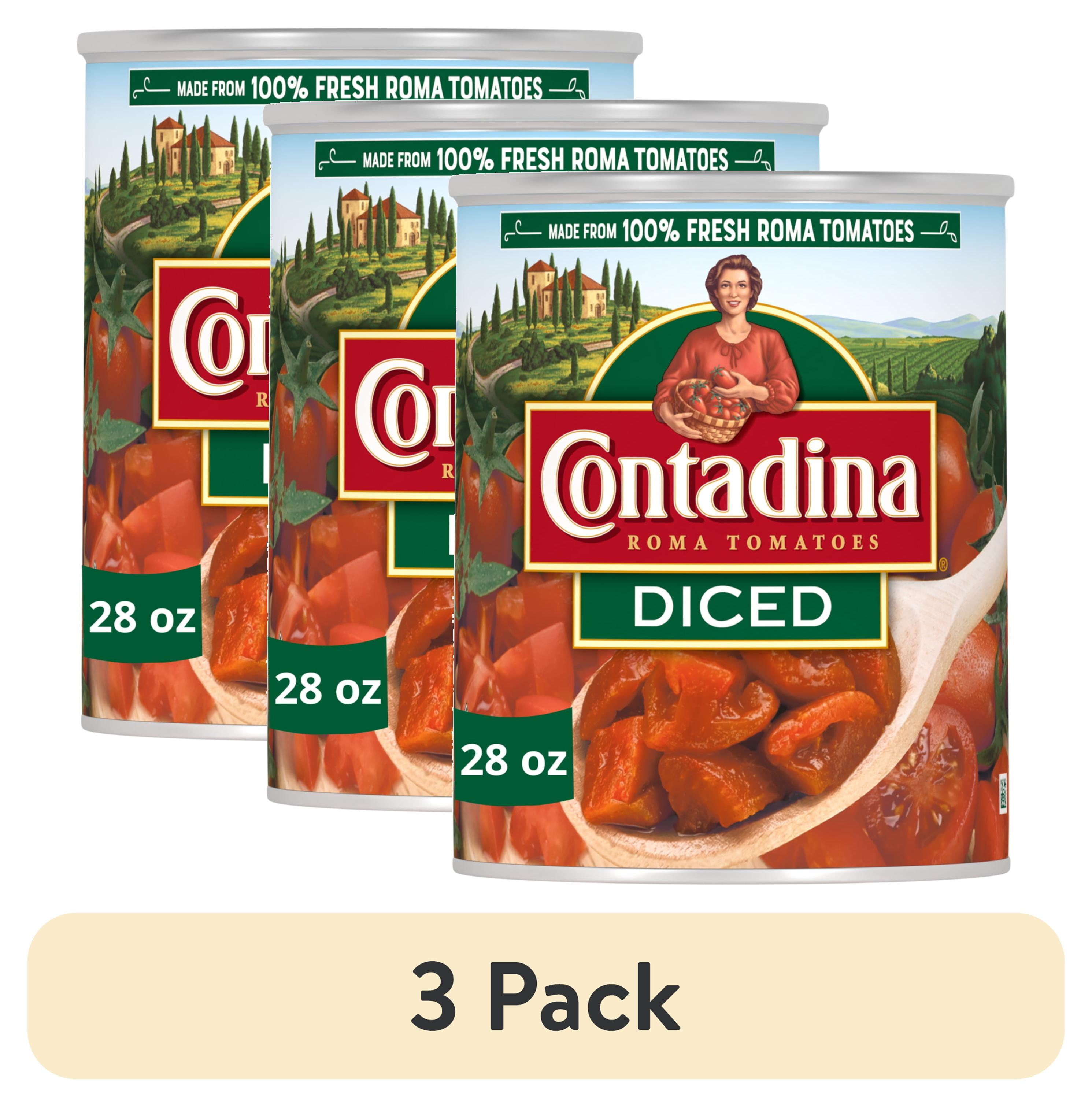 (3 pack) Contadina Diced Canned Tomatoes, 28 oz Can - Walmart.com