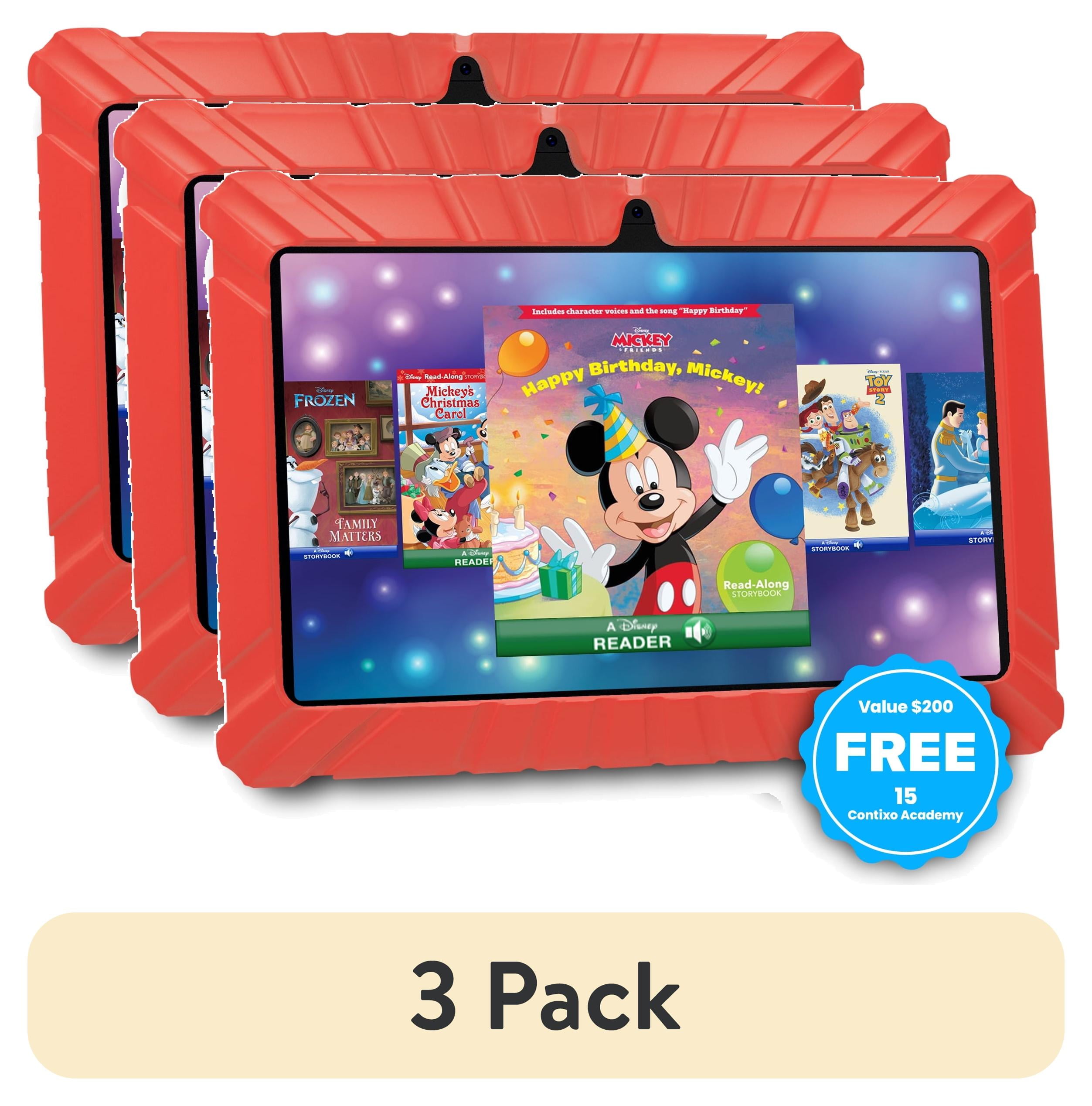 (3 pack) Contixo 7" Kids Tablet, Ages 3-7, Contixo Academy Preloaded ...