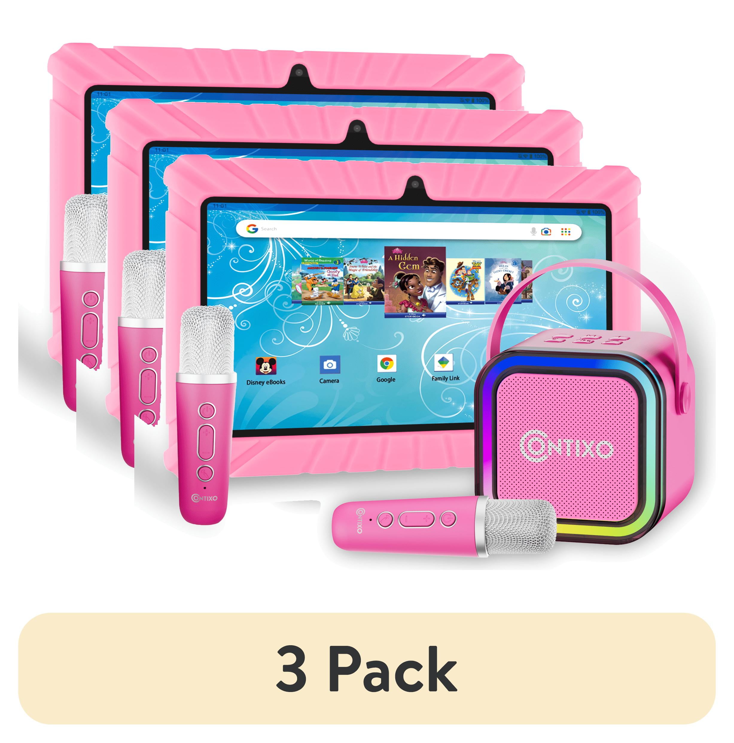 (3 pack) Contixo 7" Kids Tablet Bundle, Disney Tablet w/ Bluetooth ...