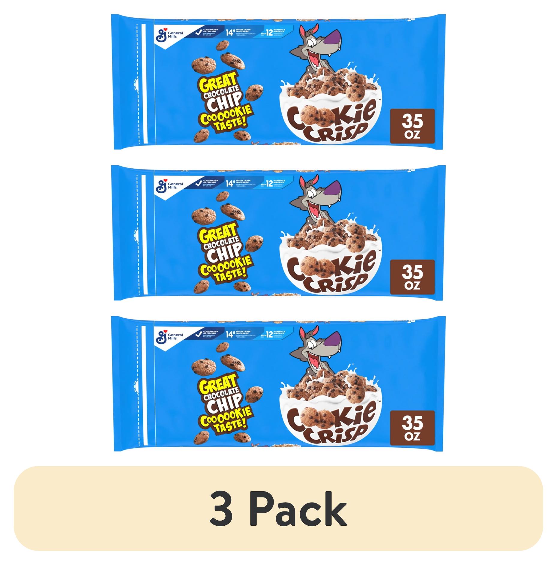 (3 pack) Cookie Crisp Whole Grain Cereal, Chocolate Chip Cookie Taste ...