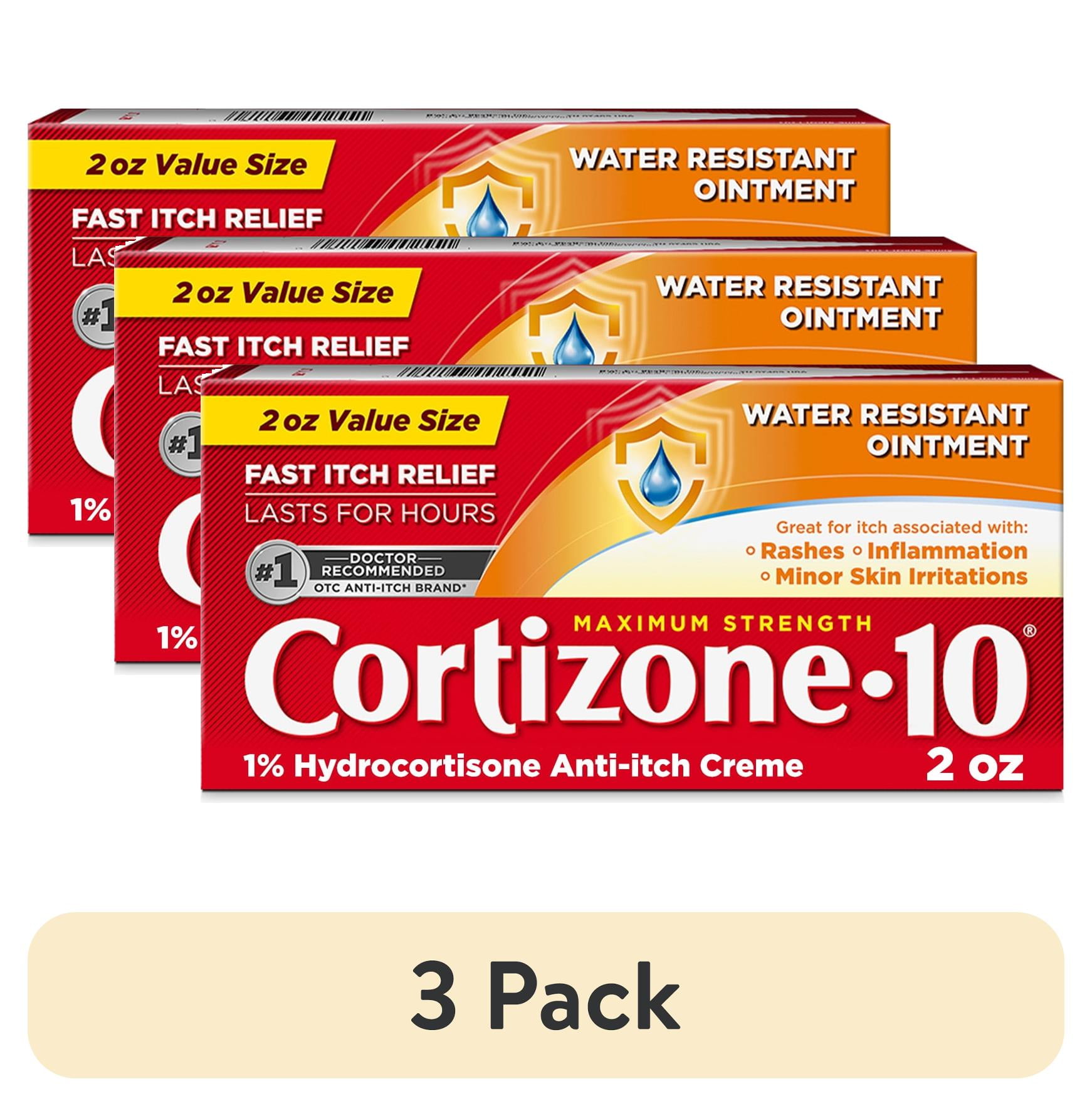 (3 pack) Cortizone-10 Maximum Strength Water Resistant Itch Relief ...