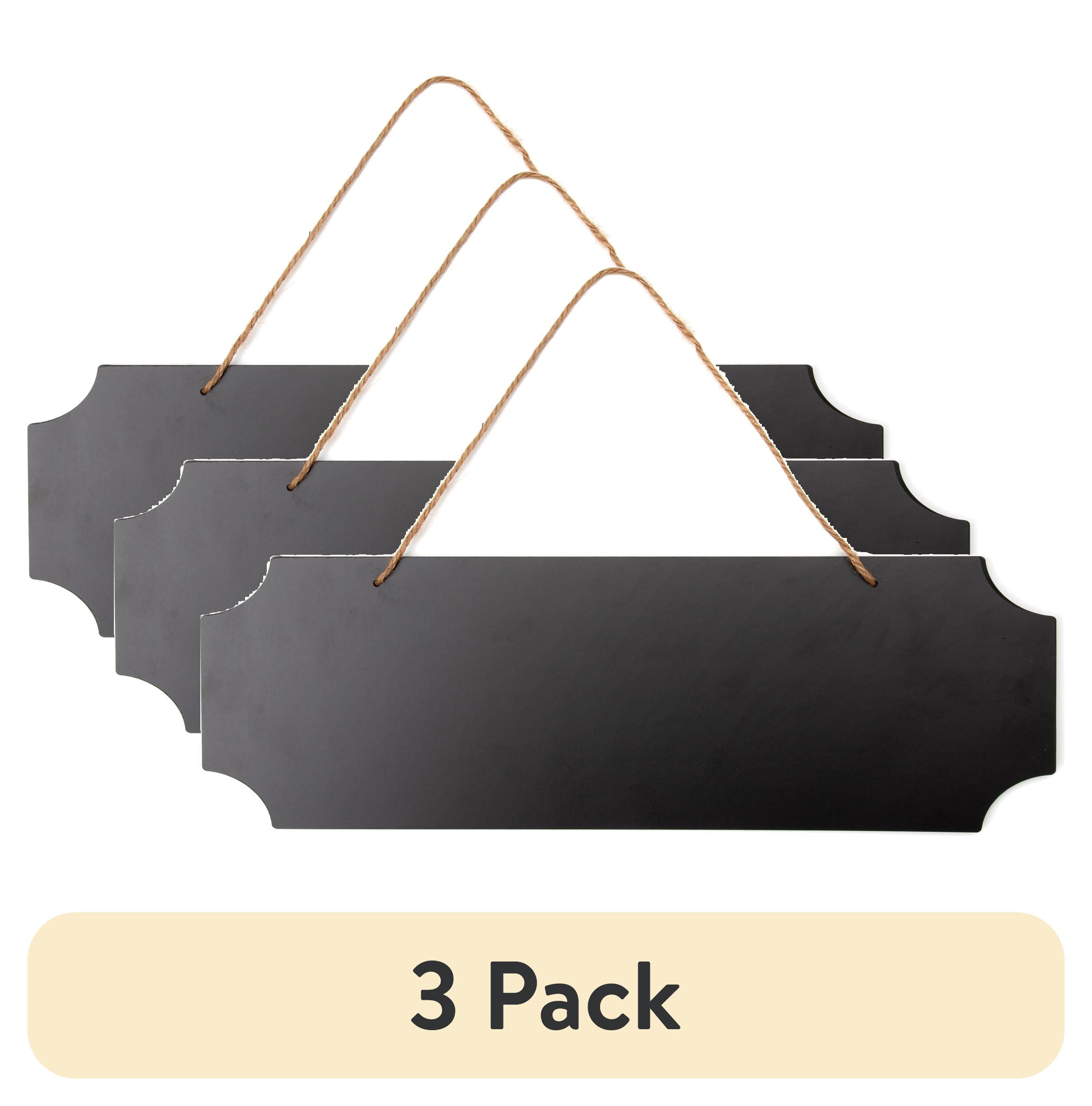 (3 pack) Cousin DIY 15"x5" Notched Erasable Black Chalkboard Sign, MDF ...