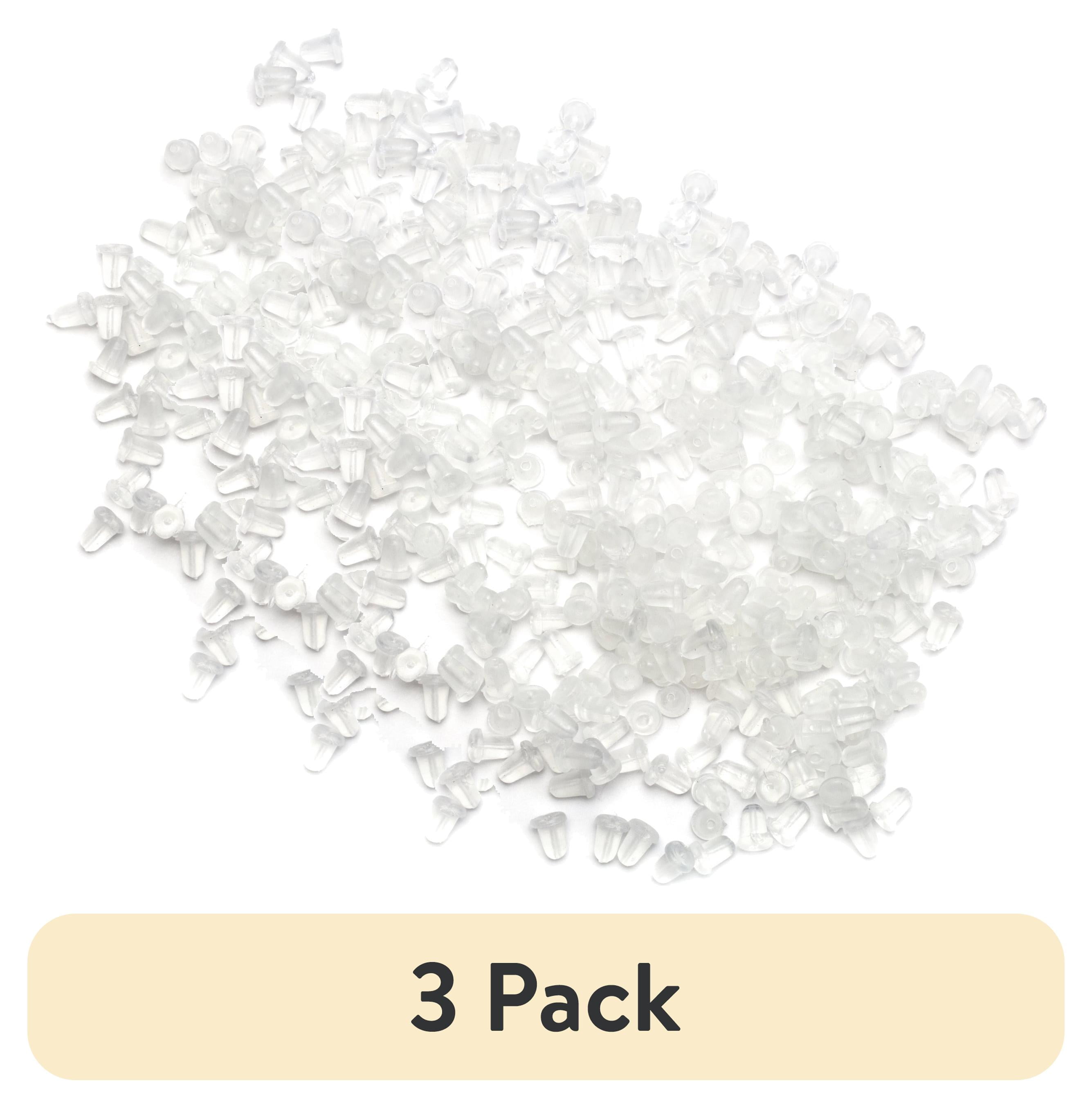 (3 pack) Cousin DIY Clear Silicone Earring Push Backs, Jewelry Findings ...