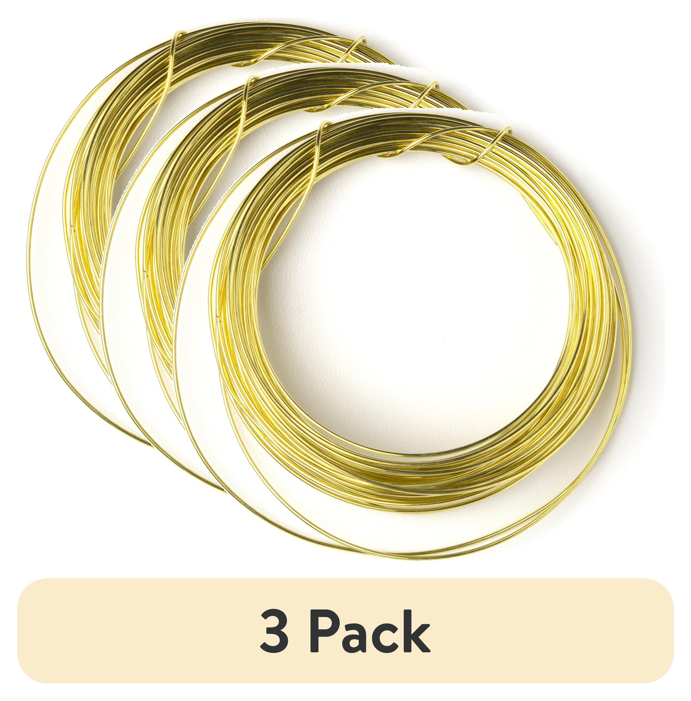 (3 pack) Cousin DIY Coated Copper Wire, Gold Finish, 20 Ga, 24 ft Roll ...