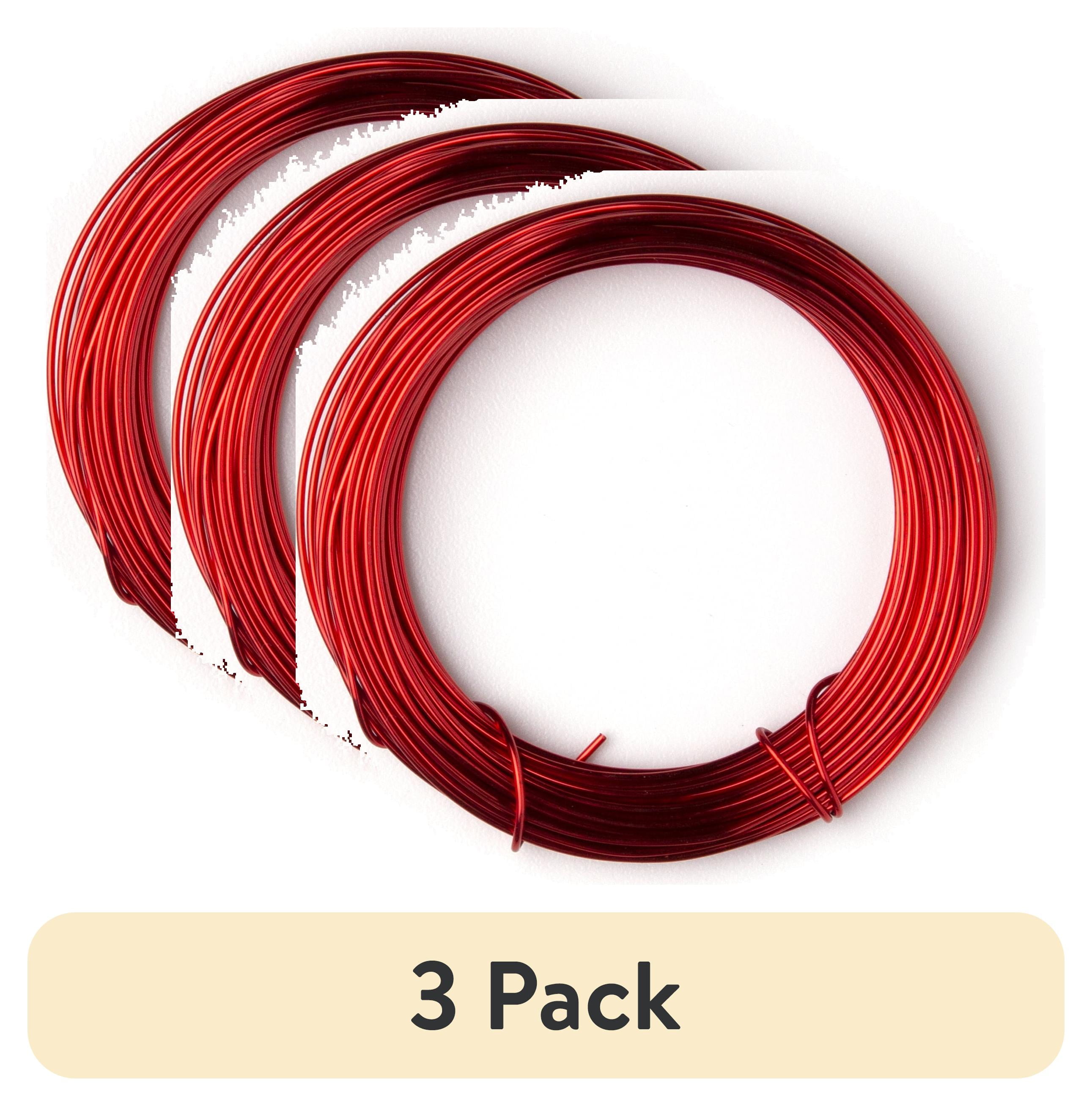 (3 pack) Cousin DIY Coated Copper Wire, Red Finish, 20 Gauge, 24 ft ...