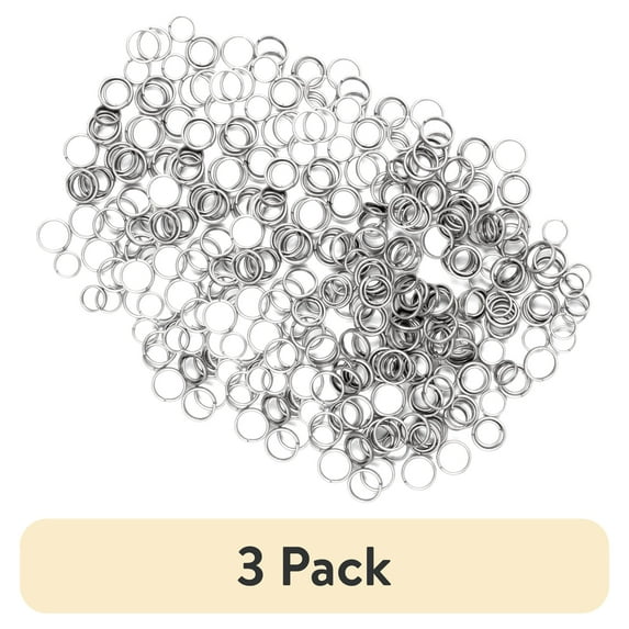 (3 pack) Cousin DIY Metal Split Ring Assortment, 4mm, 6mm, and 8mm, 240 ...