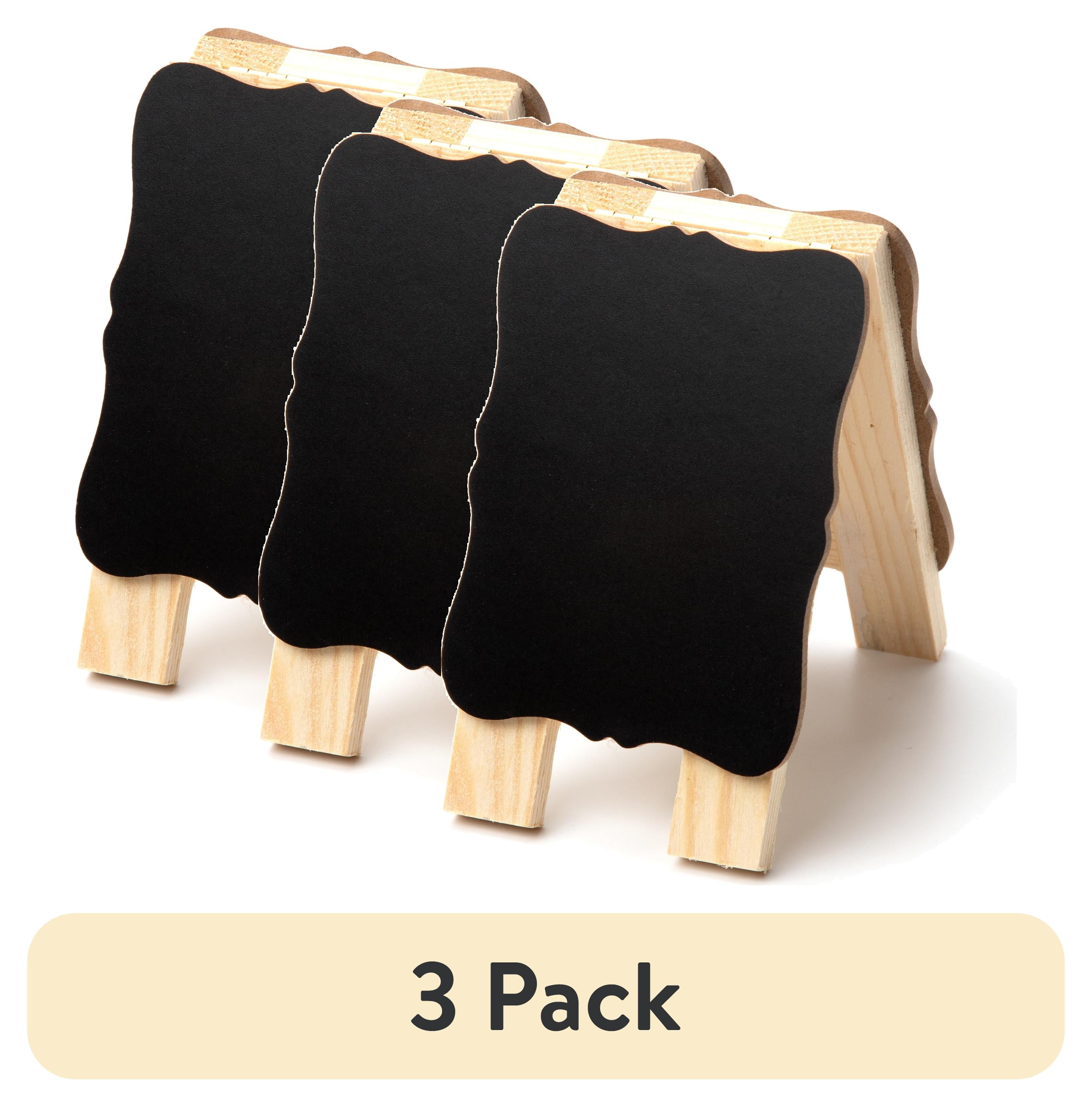 (3 pack) Cousin DIY Small Mini Folding Chalkboard & Dry Erase with Wood ...