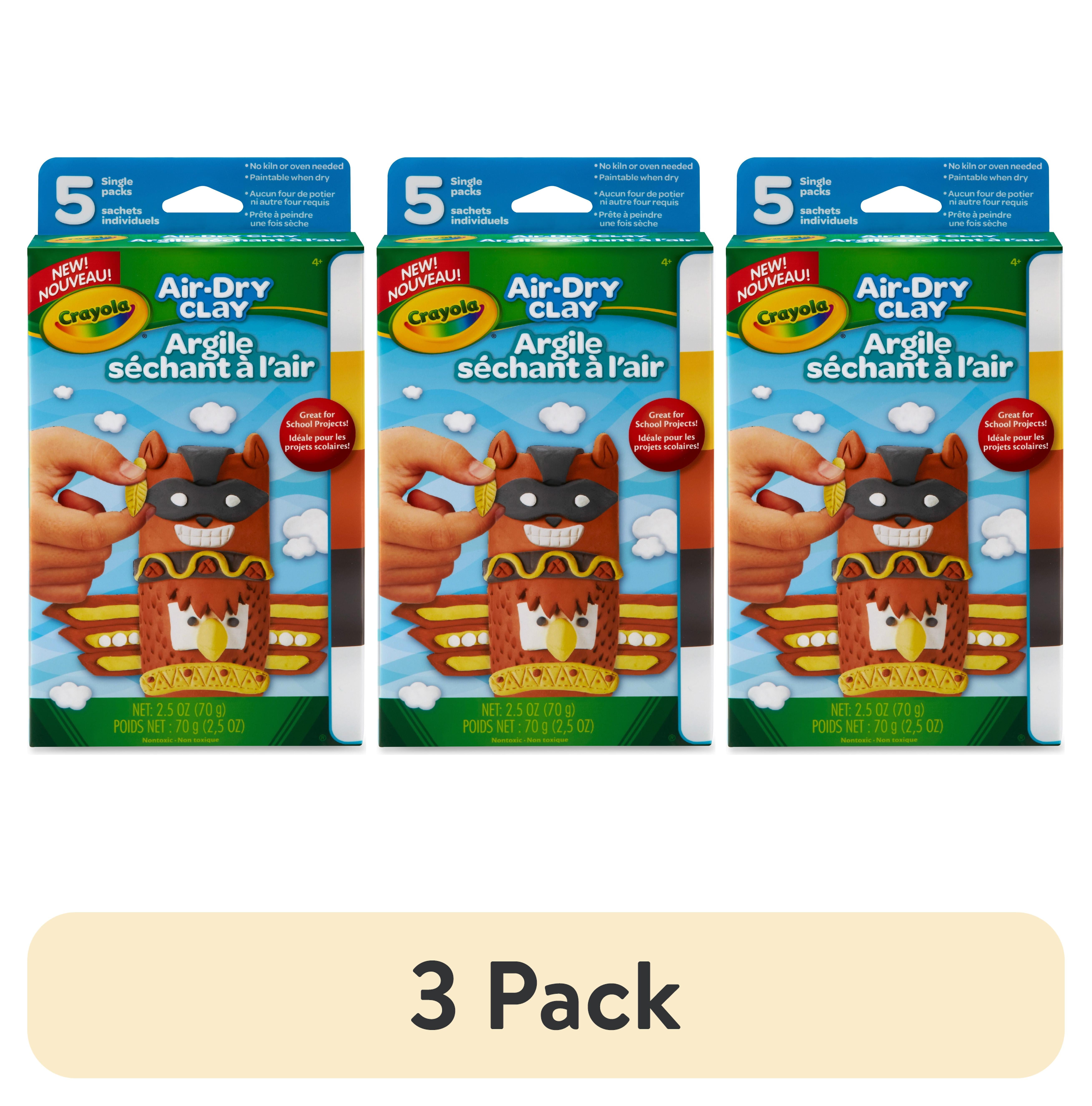 (3 pack) Crayola Air-Dry Clay Variety Pack, 4 Neutral Colors - Walmart.com