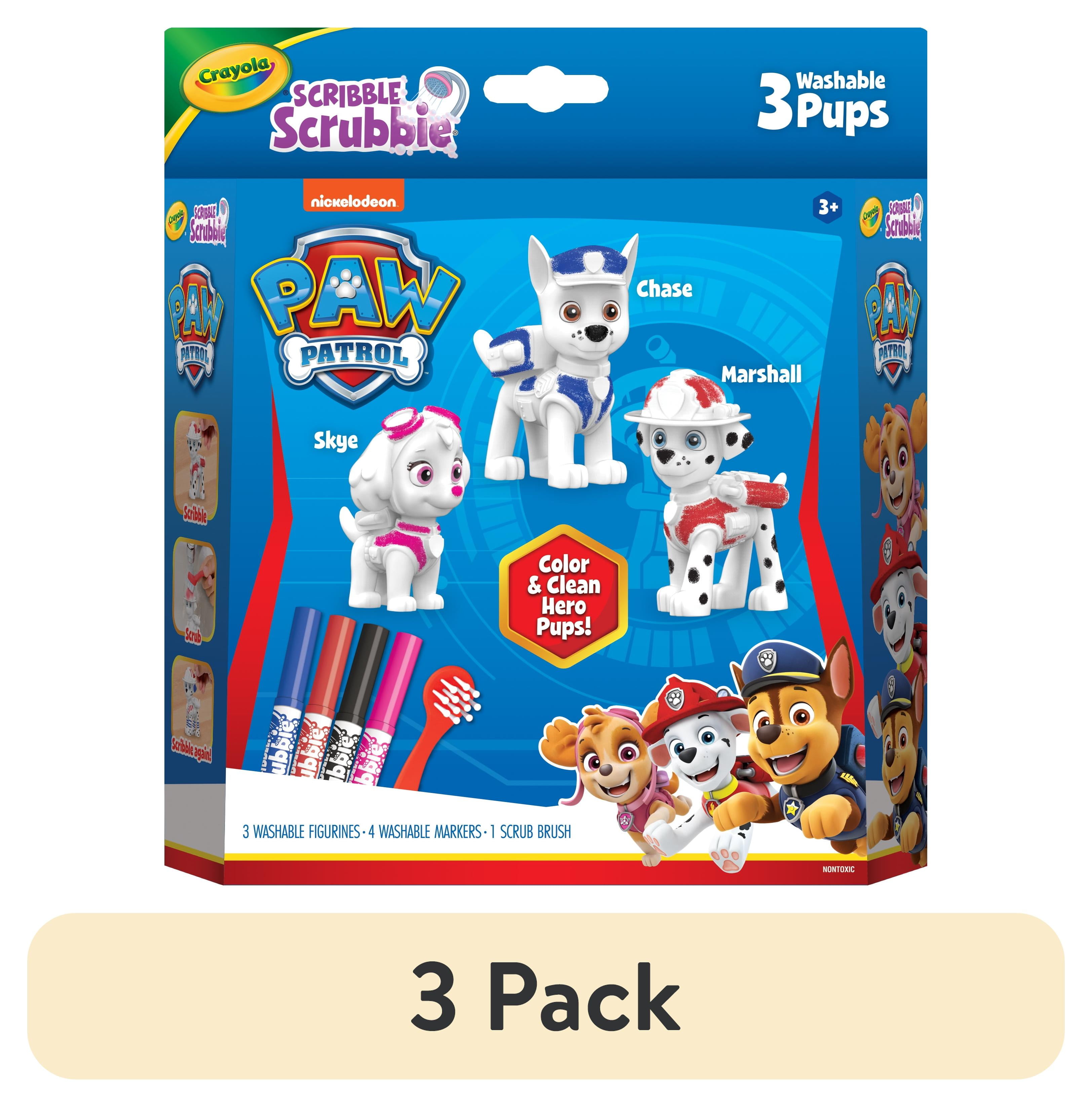(3 pack) Crayola Scribble Scrubbie PAW Patrol Toy, 3 Ct, Creative Play Activity, Chase, Marshall ...