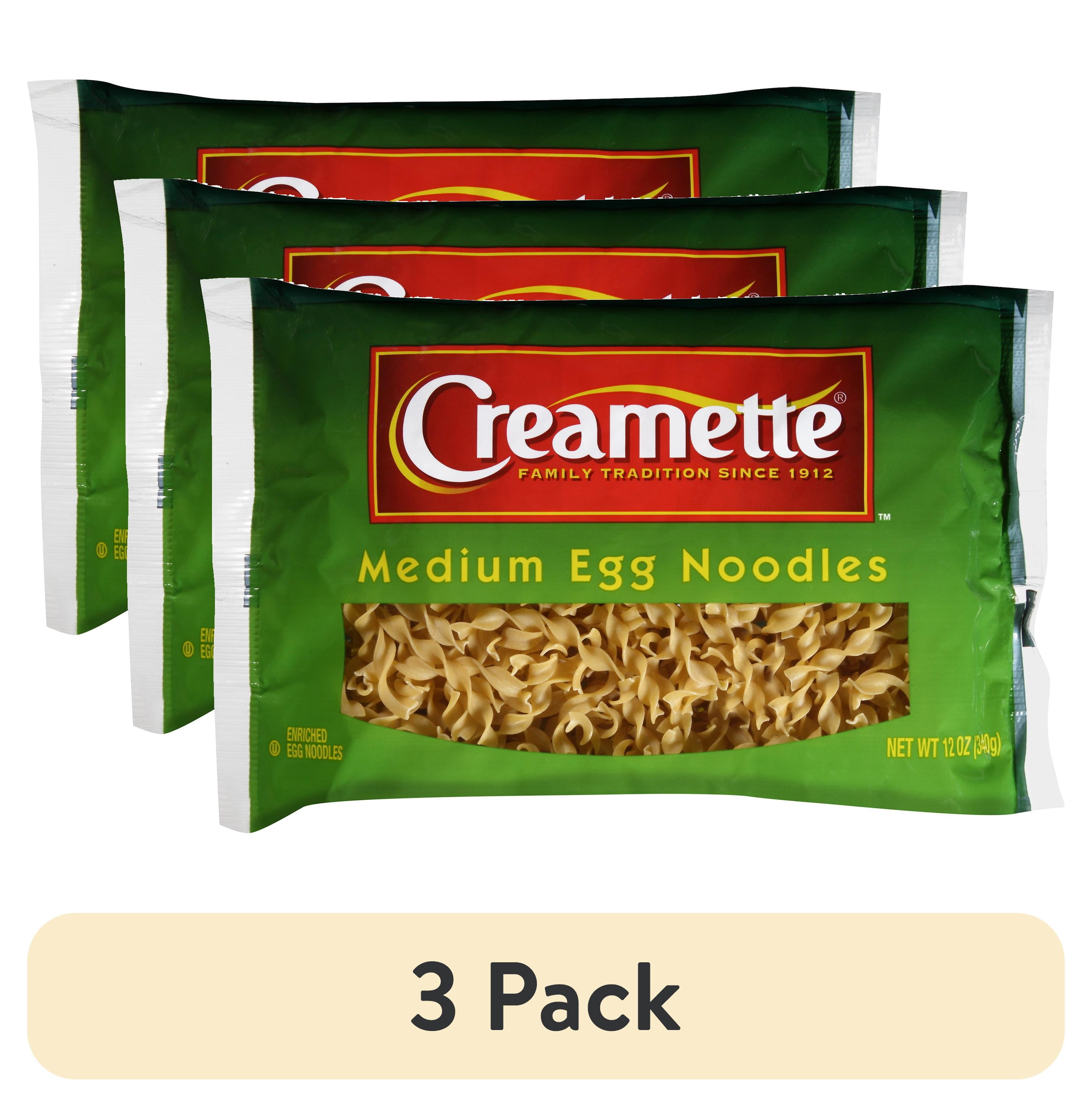 (3 pack) Creamette 12 oz Medium Egg Noodle Pasta - Walmart.com