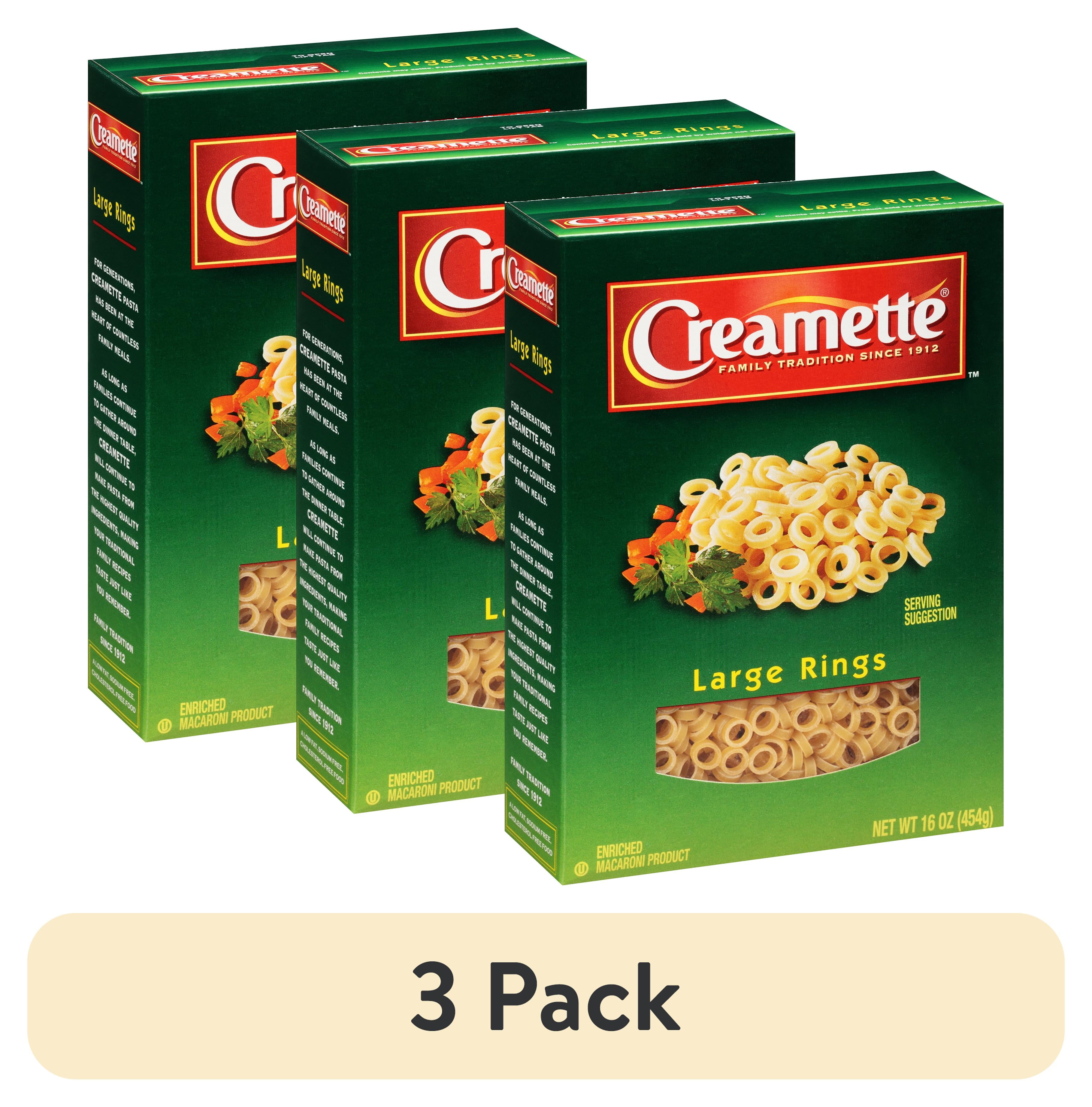 (3 pack) Creamette Large Pasta Rings, 16-Ounce Box - Walmart.com