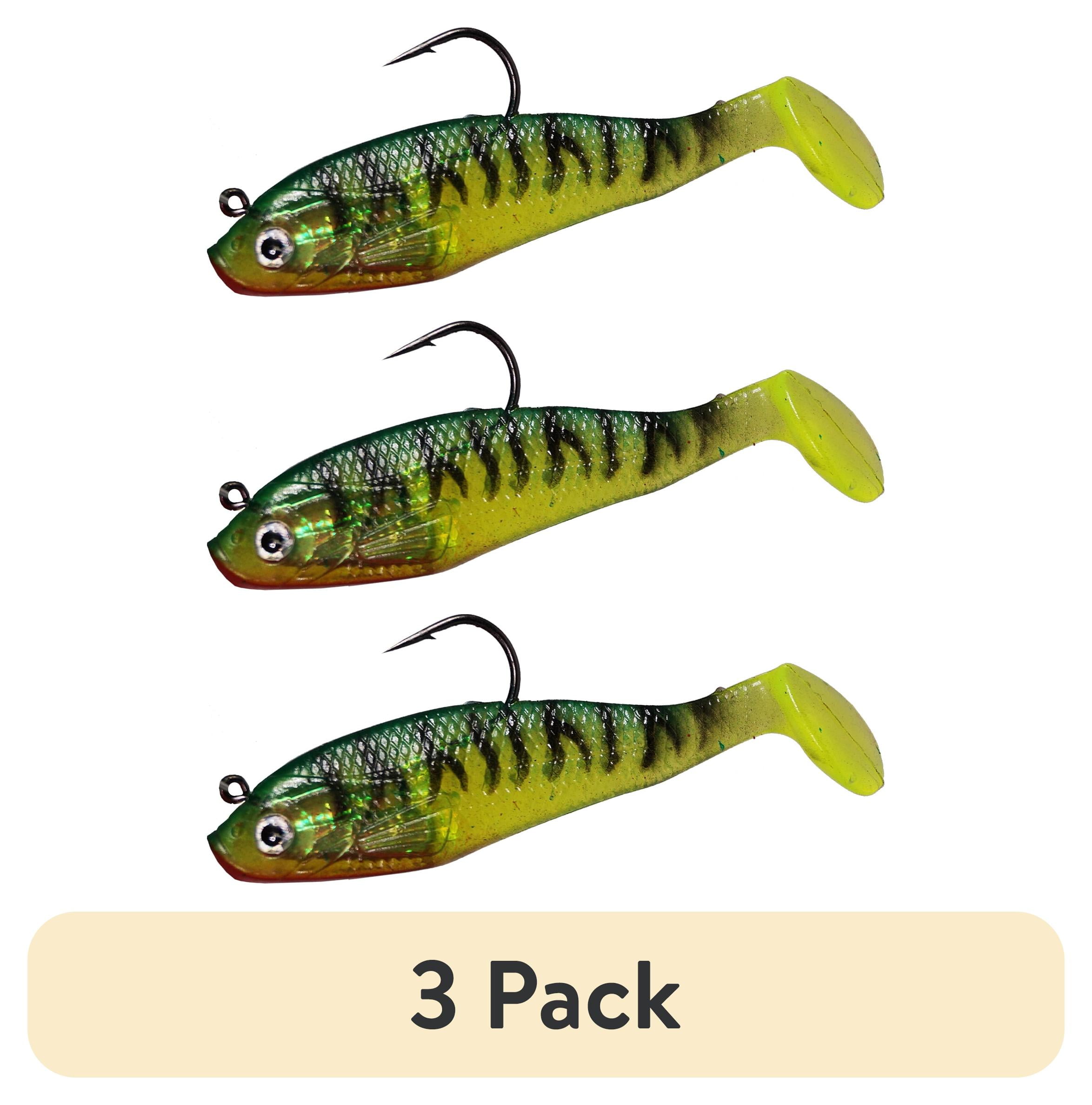 (3 pack) Creme 3" Spoiler Shad Swim Bait Lure, Fire Tiger - Walmart.com