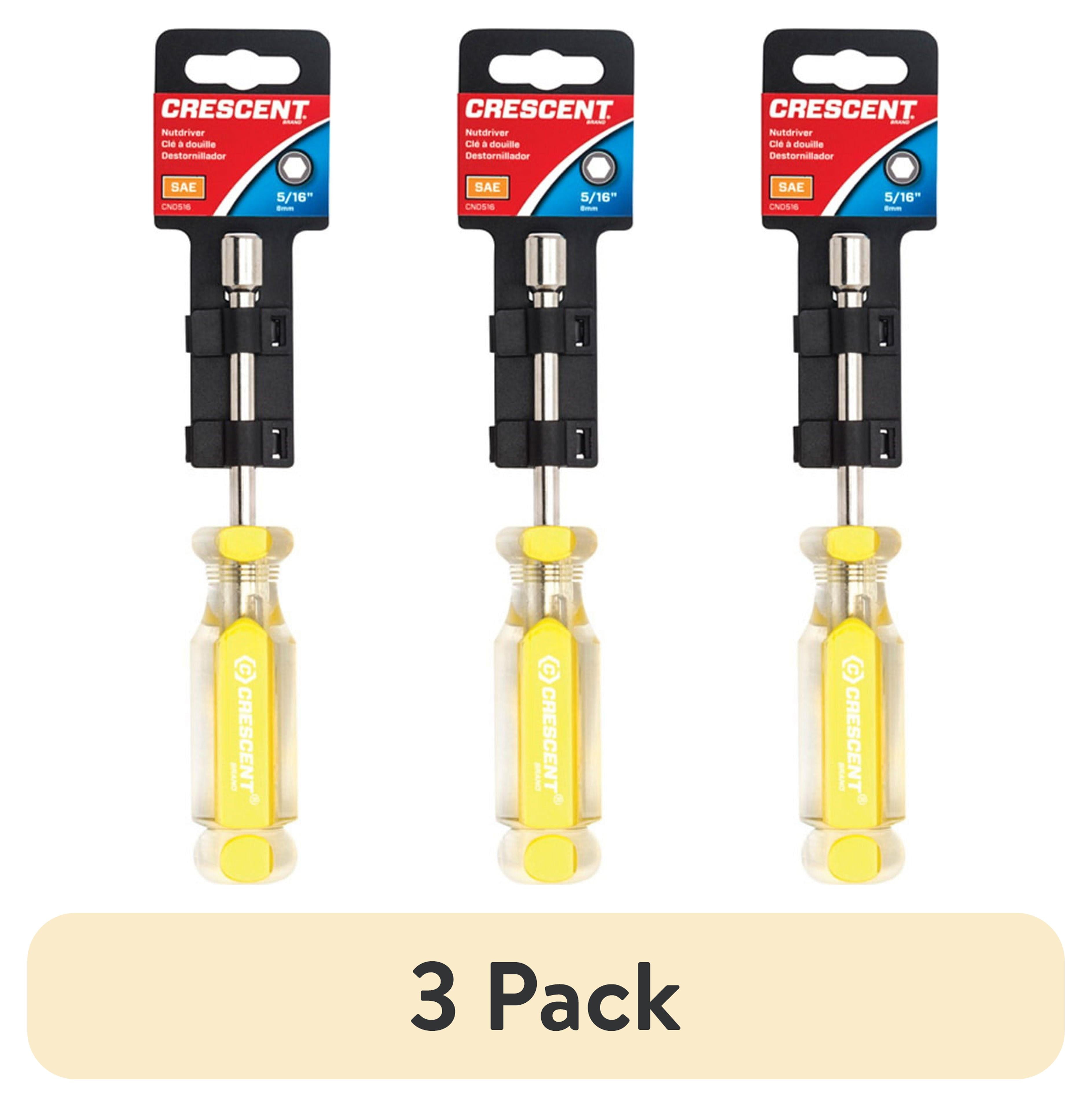 (3 pack) Crescent 5/16 in. SAE Acetate Nut Driver 6-3/4 in. L 1 pc ...