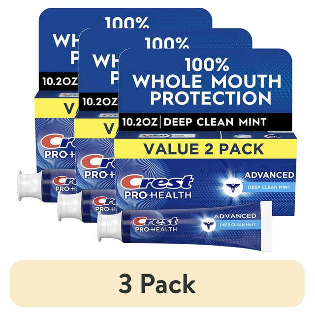 (6 pack) Crest Pro-Health Advanced Deep Clean Mint Toothpaste, 5.1 oz, 2 Count - Walmart.com