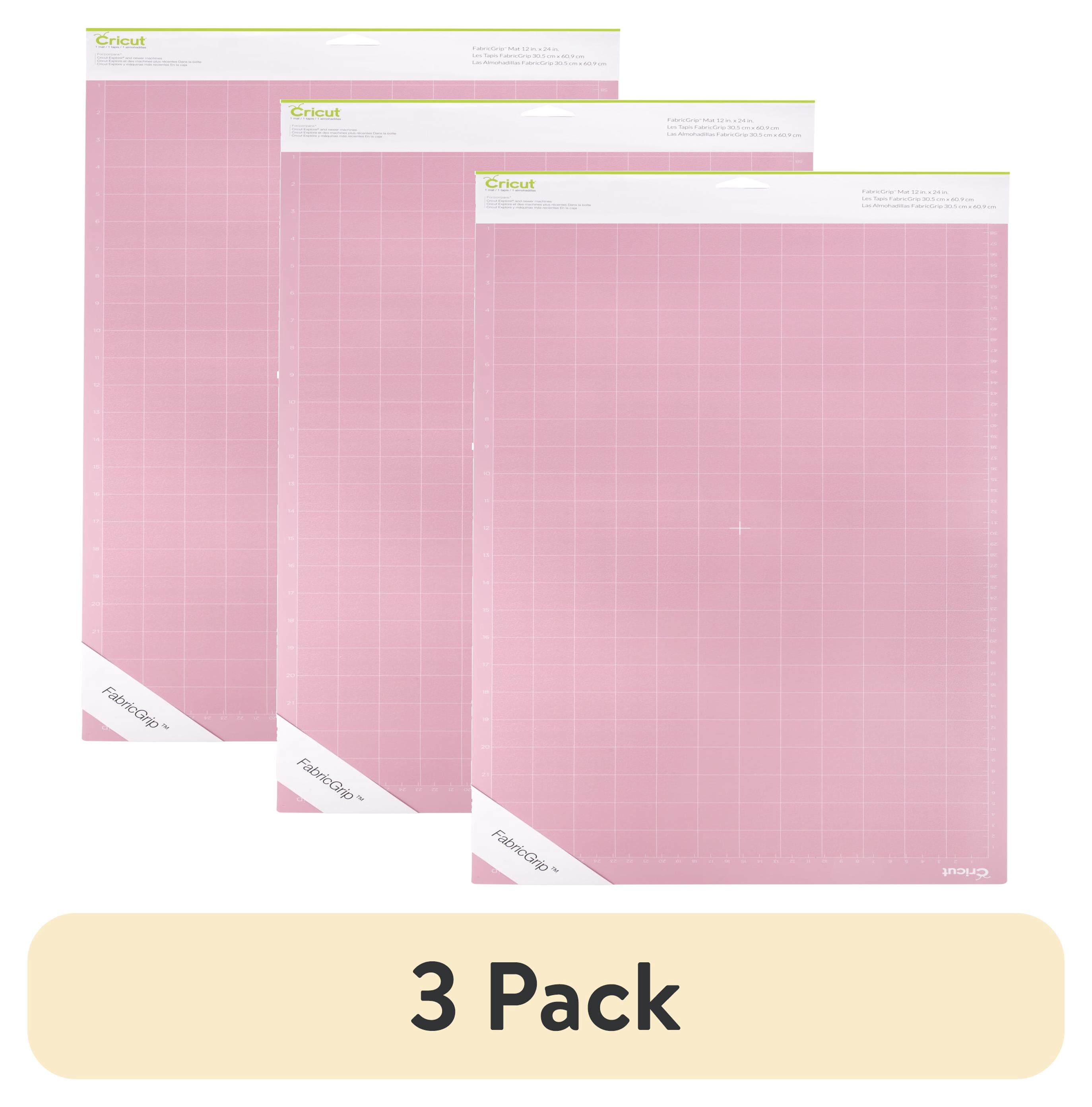 (3 pack) Cricut® FabricGrip™ Adhesive Cutting Machine Mat, 12 in x 24 ...