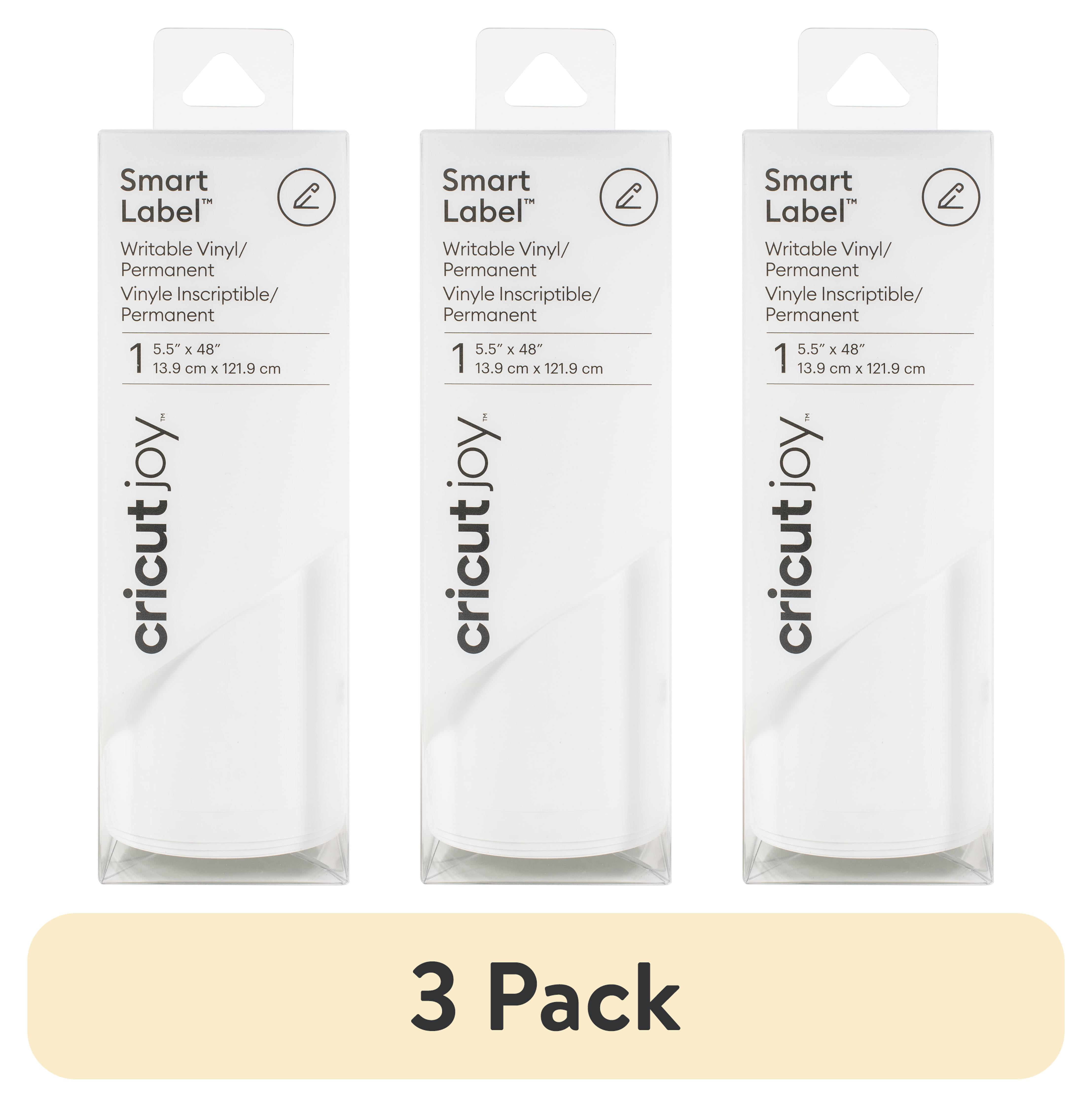 (3 pack) Cricut Joy Smart Label Writable Vinyl, 5.5" x 48" , DIY Label ...