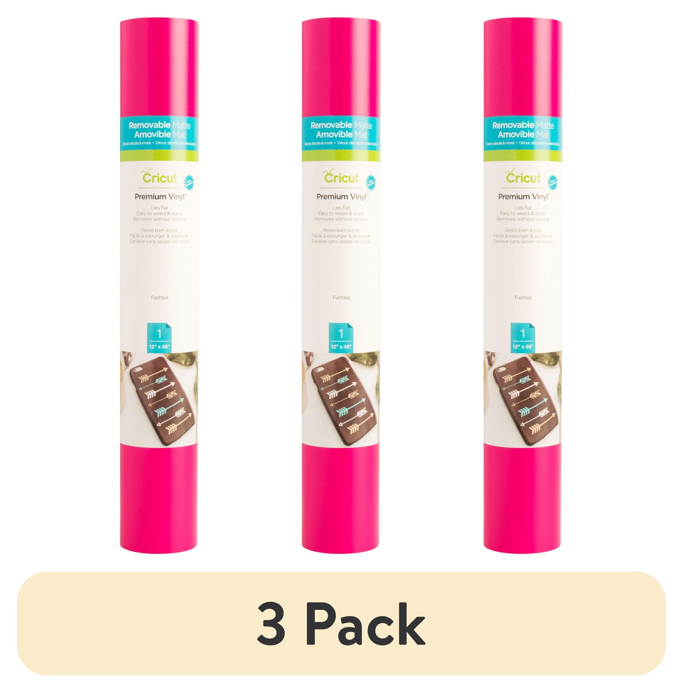 (3 pack) Cricut Premium Vinyl Removable, 12" x 48" - Walmart.com