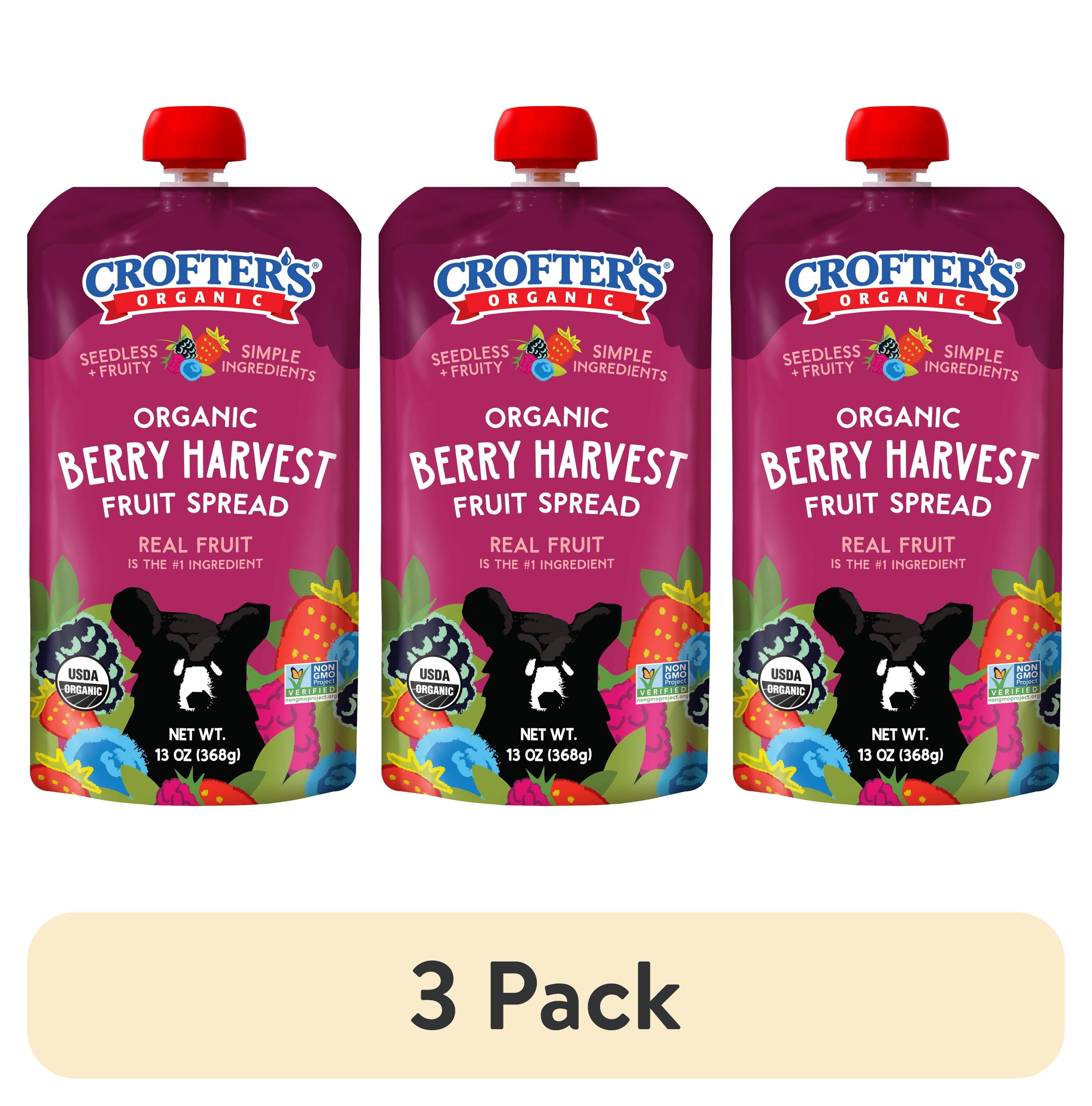(3 pack) Crofter's Organic Berry Harvest Fruit Spread Squeeze, 13 oz ...