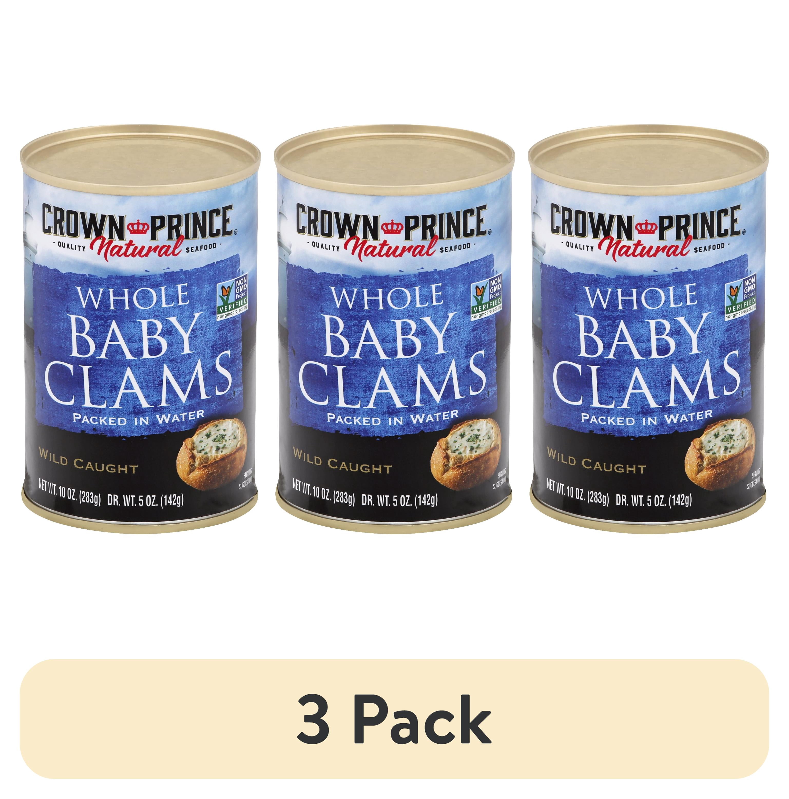 (3 pack) Crown Prince Natural Boiled Baby Clams-Low In Sodium, 10 oz ...