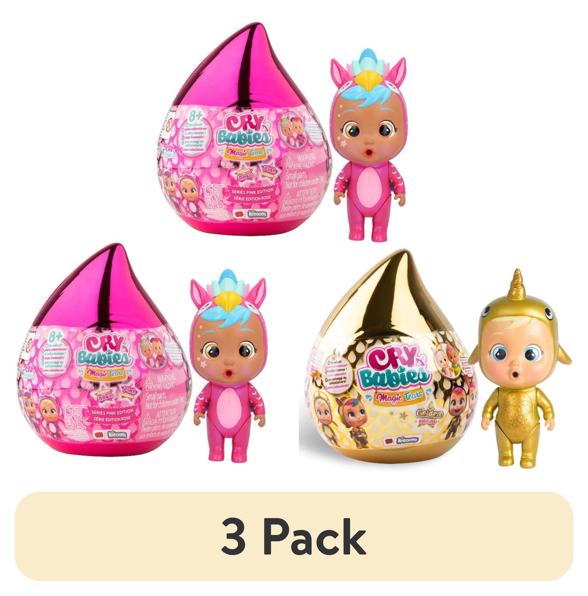 (3 pack) Cry Babies Magic Tears Golden and Pink Edition Capsules - 3 ...