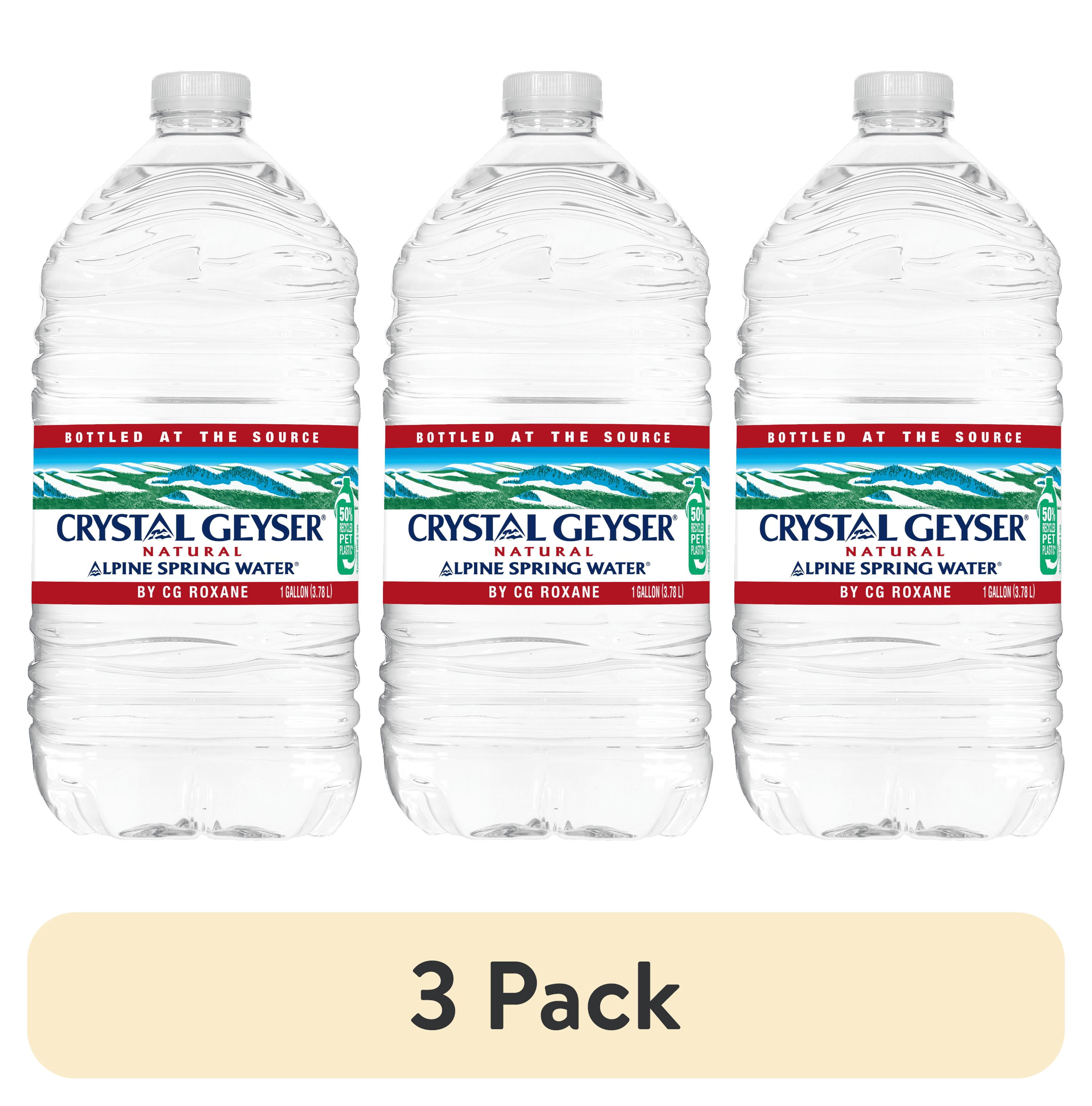 (3 pack) Crystal Geyser Alpine Spring Water, 1 Gallon Plastic Jug ...