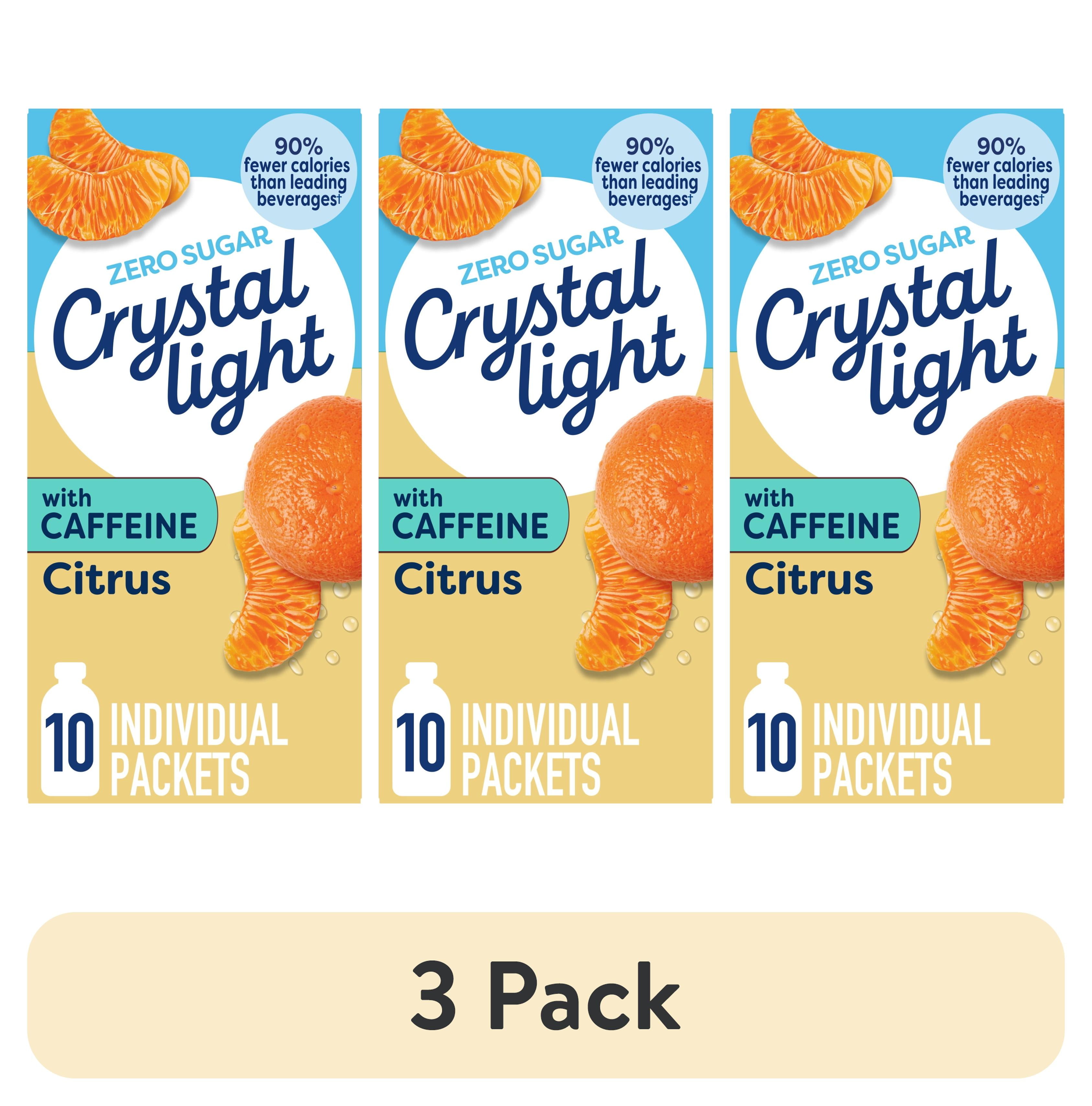 (3 pack) Crystal Light Drink Mix with Caffeine, 10 Packets, for ...