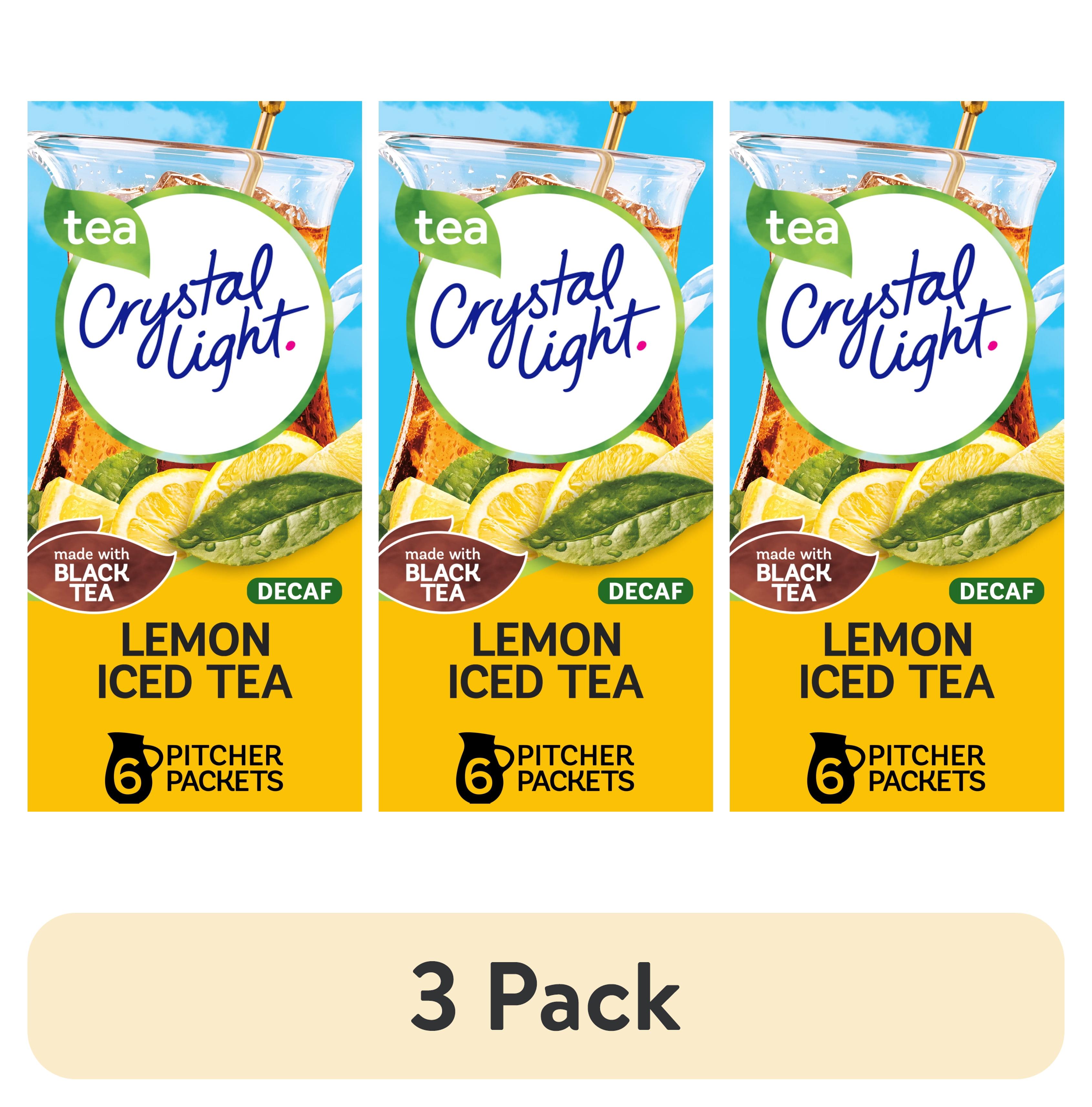 (3 pack) Crystal Light Decaf Lemon Iced Tea Sugar Free Drink Mix, 6 ct ...