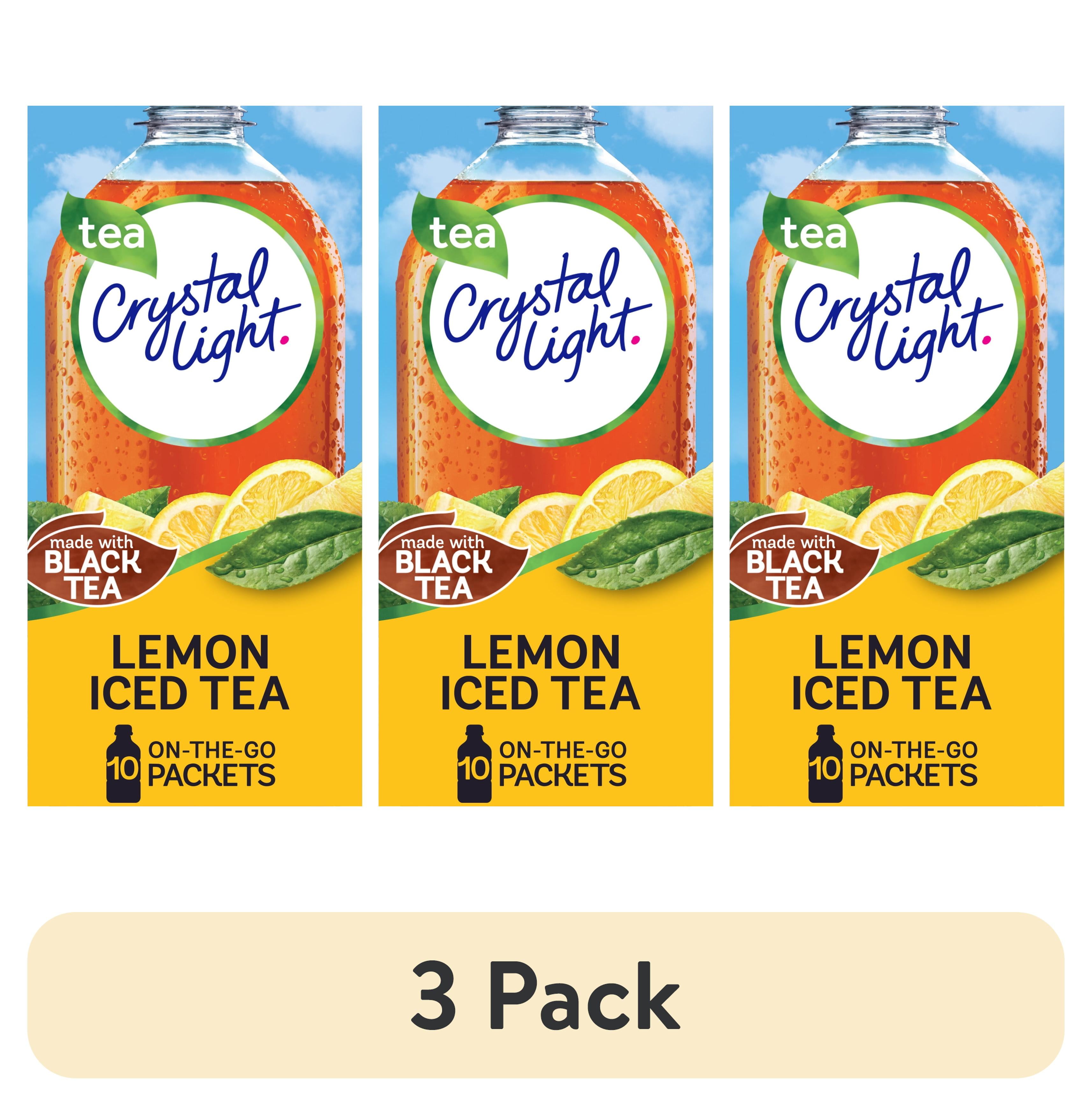 (3 pack) Crystal Light Lemon Iced Tea Sugar Free Drink Mix Singles, 10 ...