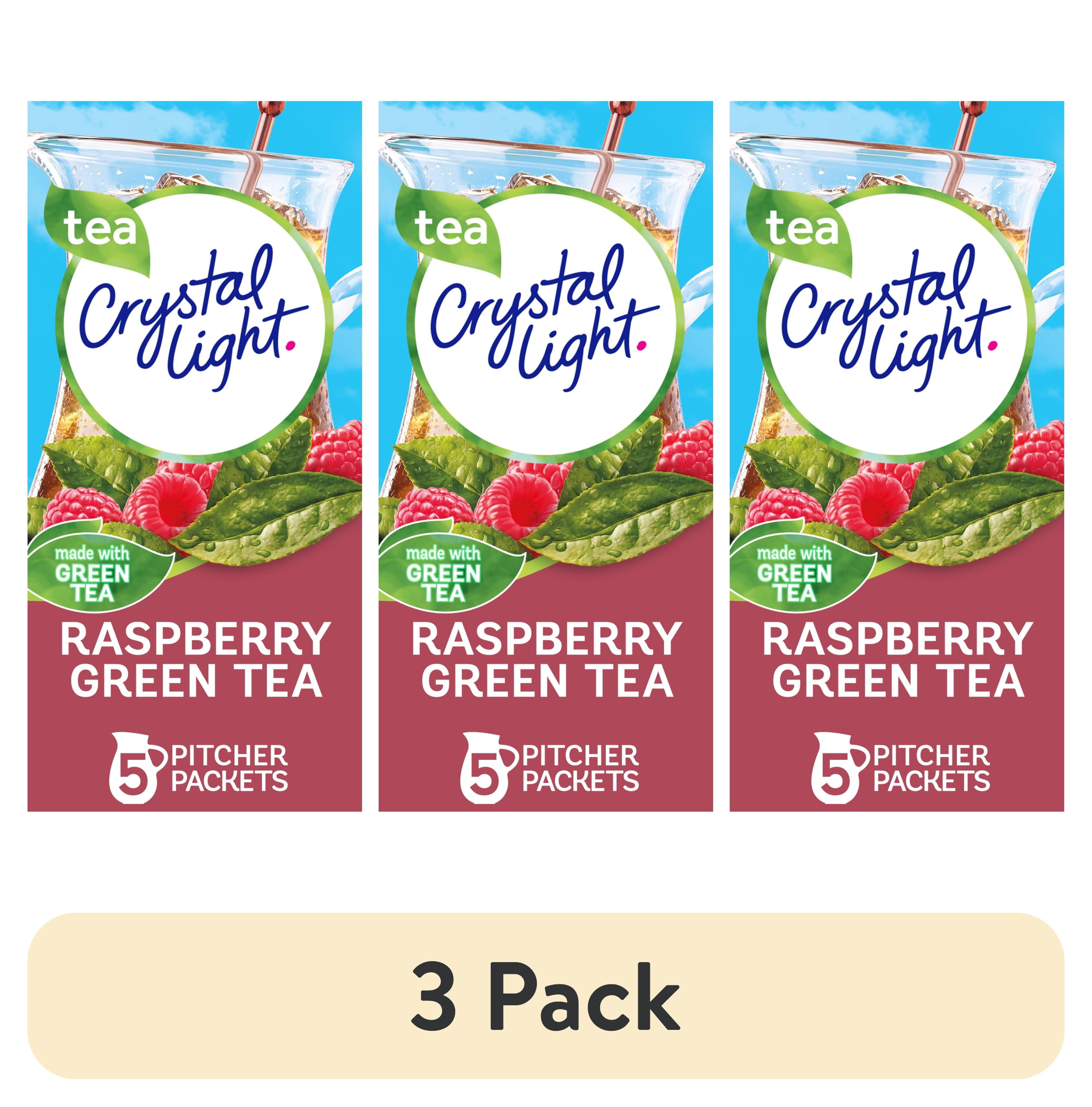 (3 pack) Crystal Light Raspberry Green Tea Sugar Free Drink Mix, 5 ct ...