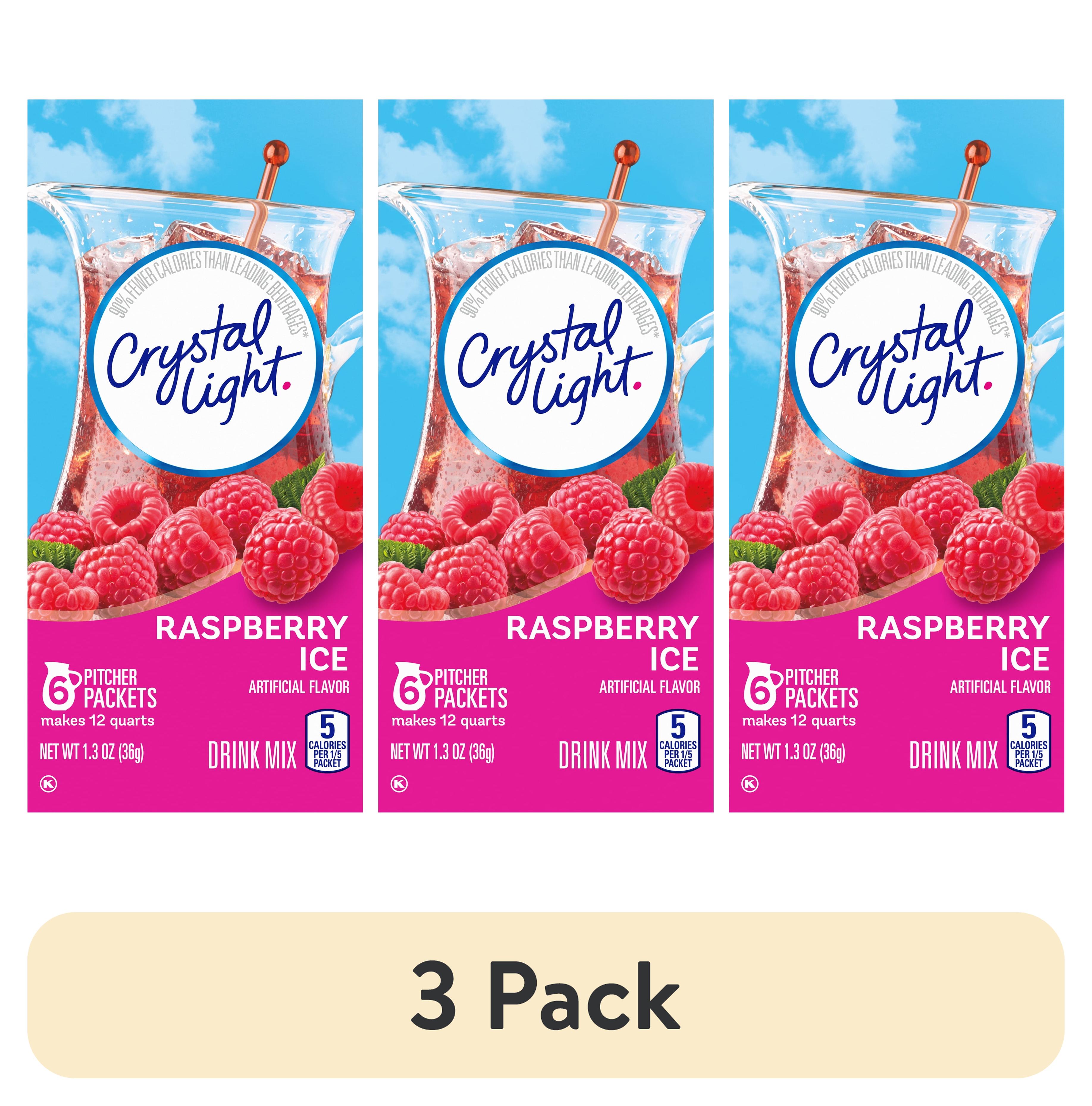 (3 pack) Crystal Light Raspberry Ice Artificially Flavored Powdered ...