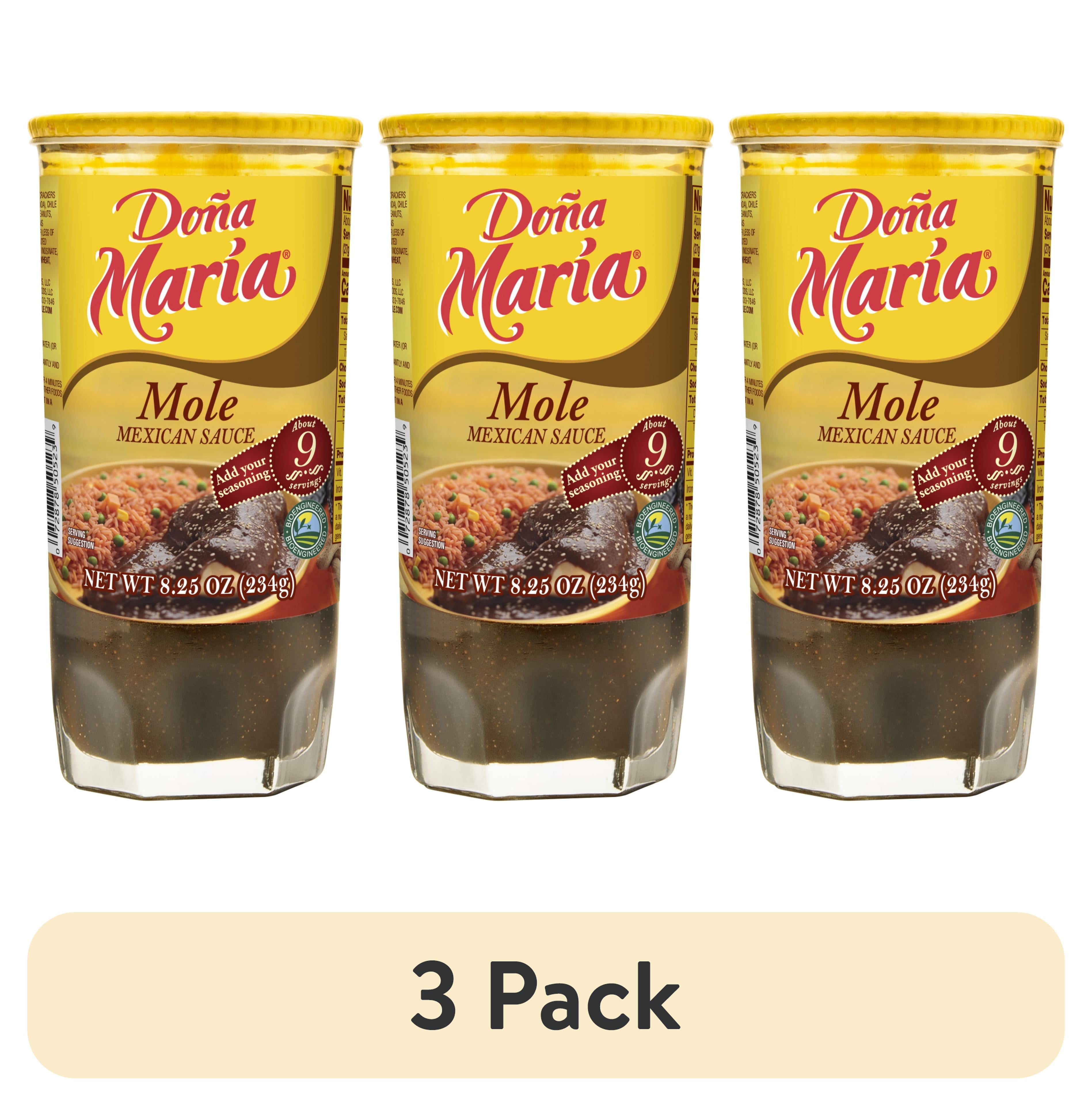 (3 pack) DONA MARIA Traditional Mole, Shelf Stable, 8.25 oz Regular ...