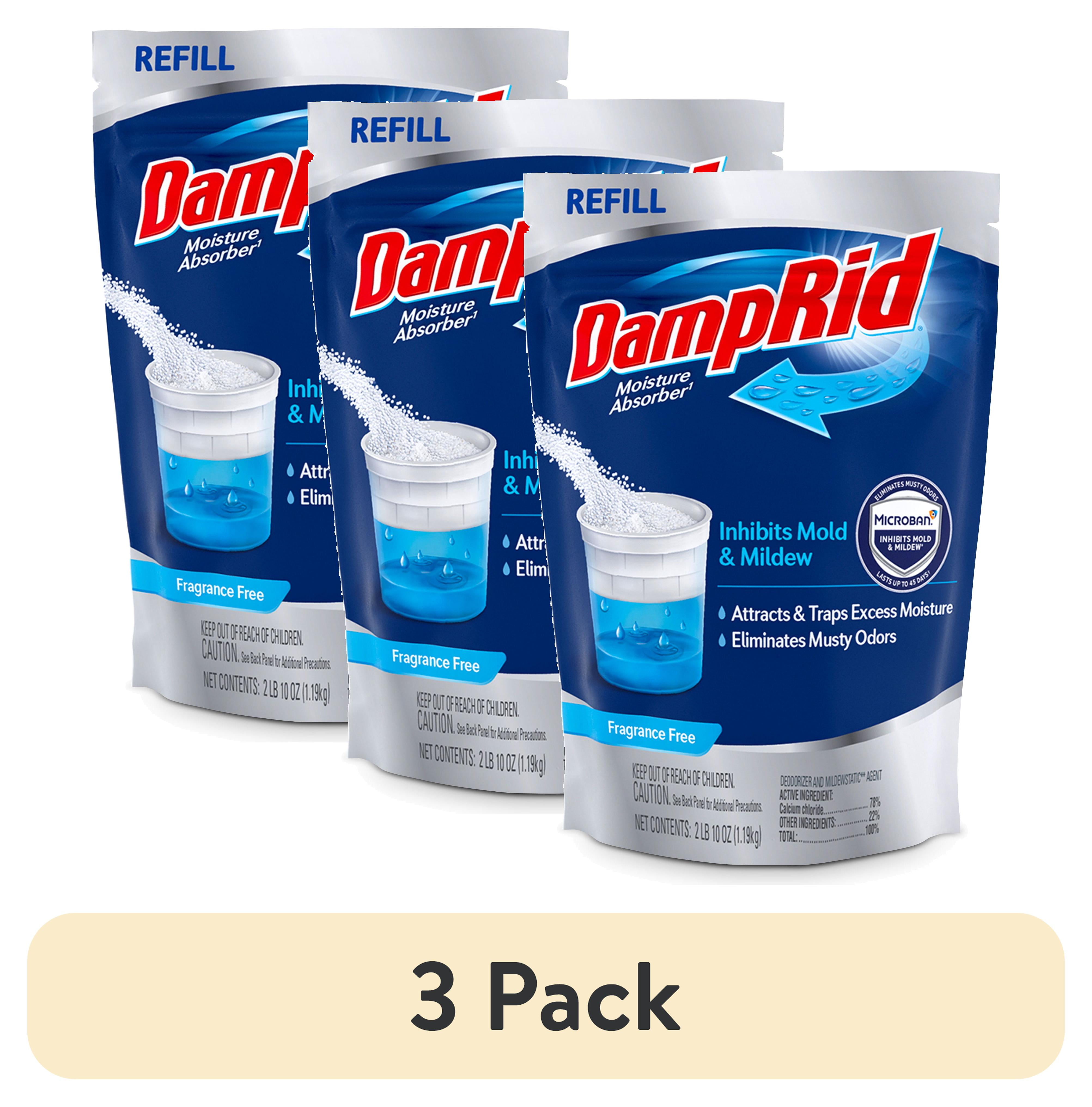 (3 pack) DampRid Moisture Absorber 42 oz Refill Bag, Fragrance Free, 1 ...