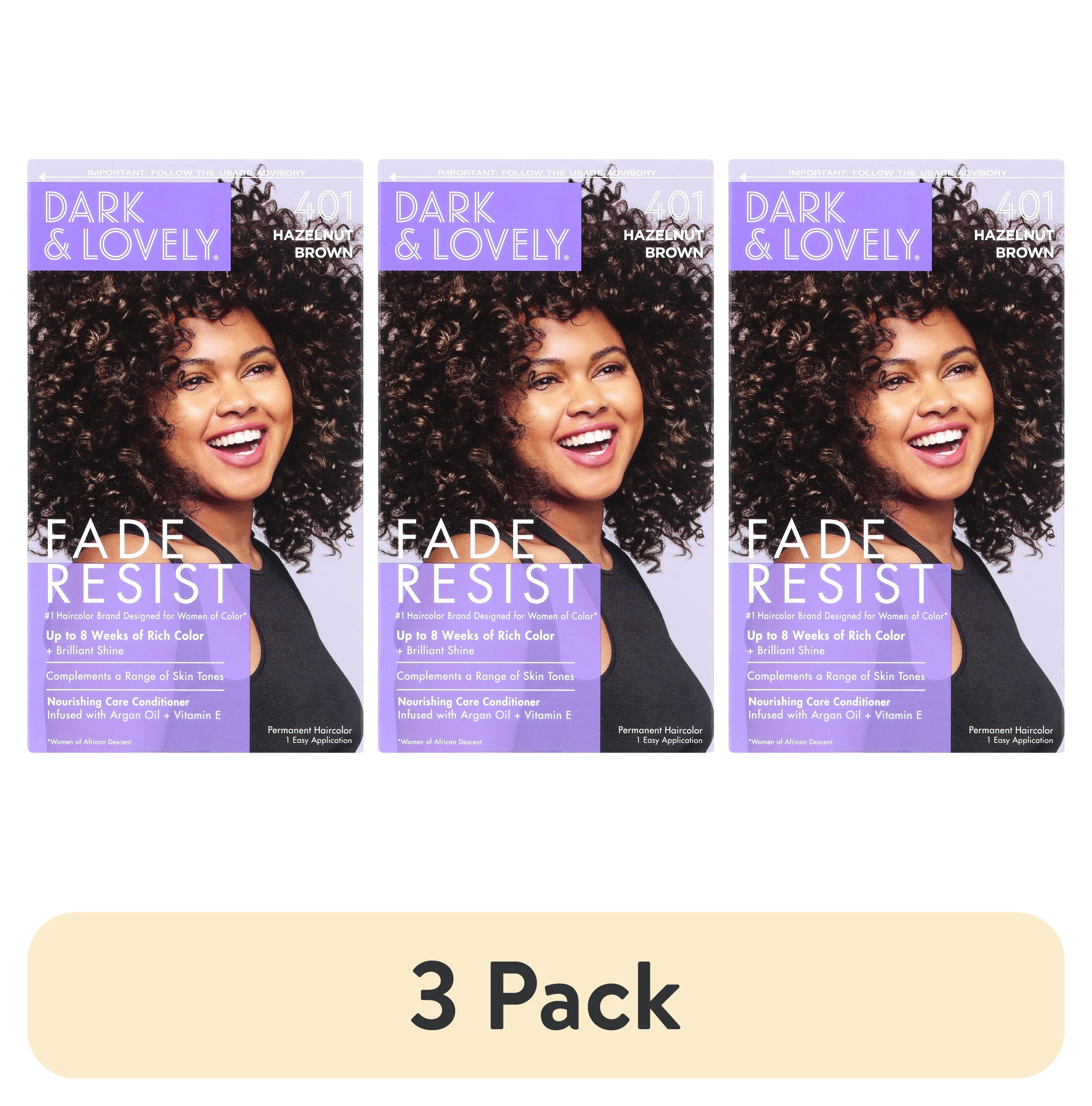 (3 pack) Dark and Lovely Fade Resist Permanent Hair Color, Unisex, Hair ...