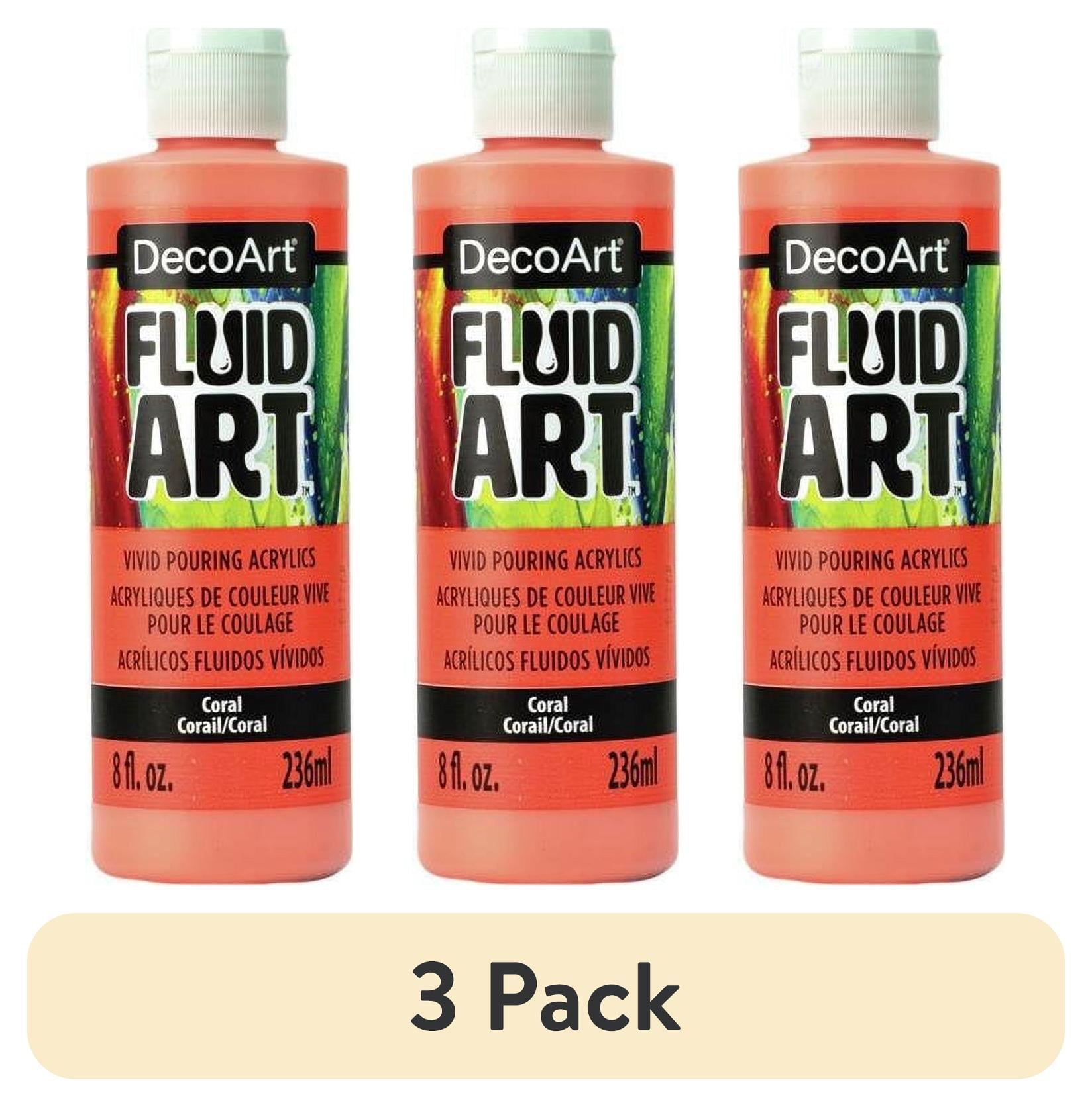 (3 pack) Deco Art DFA-05 Coral Fluid Art Ready To Pour Acrylic Paint - Walmart.com