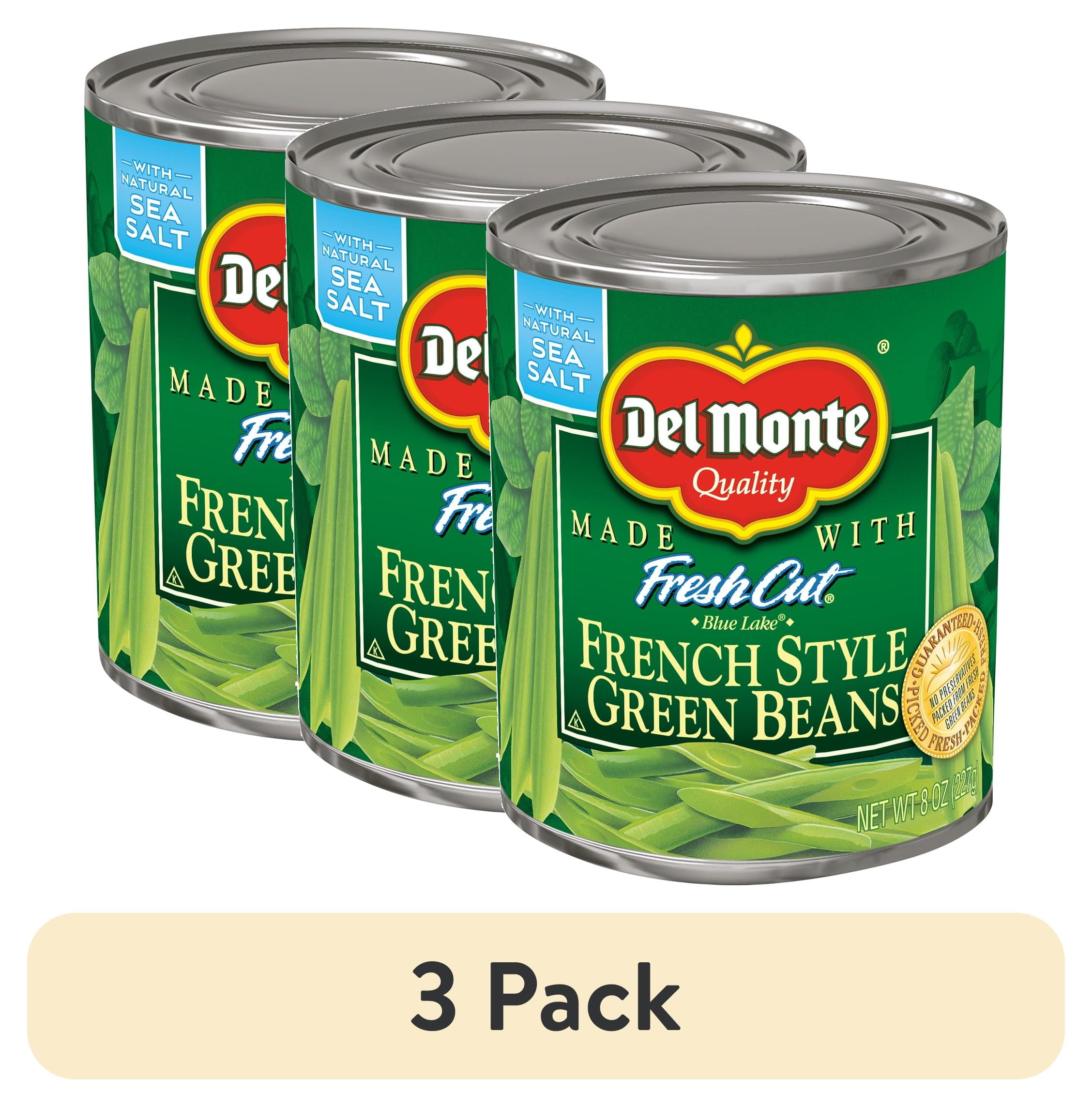 (3 pack) Del Monte Blue Lake French Style Green Beans, 8 oz Can, Canned ...