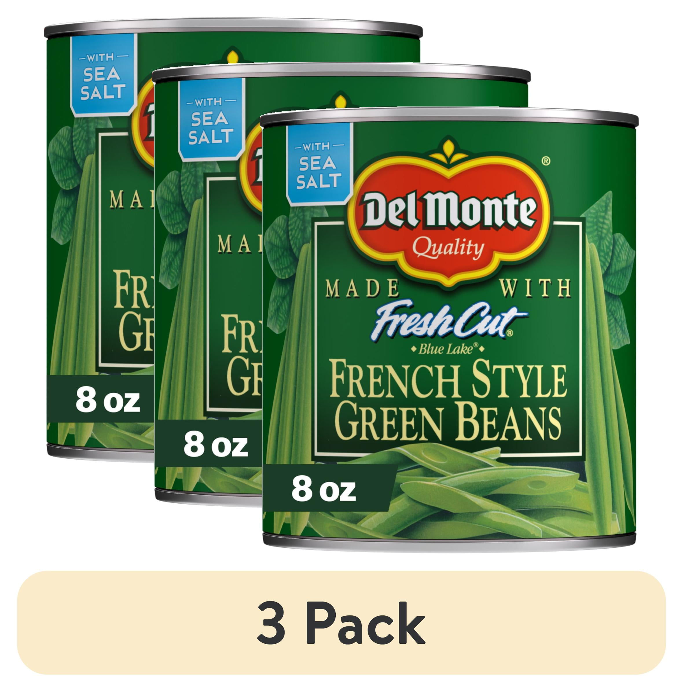 (3 pack) Del Monte Blue Lake French Style Green Beans, 8 oz Can, Canned ...