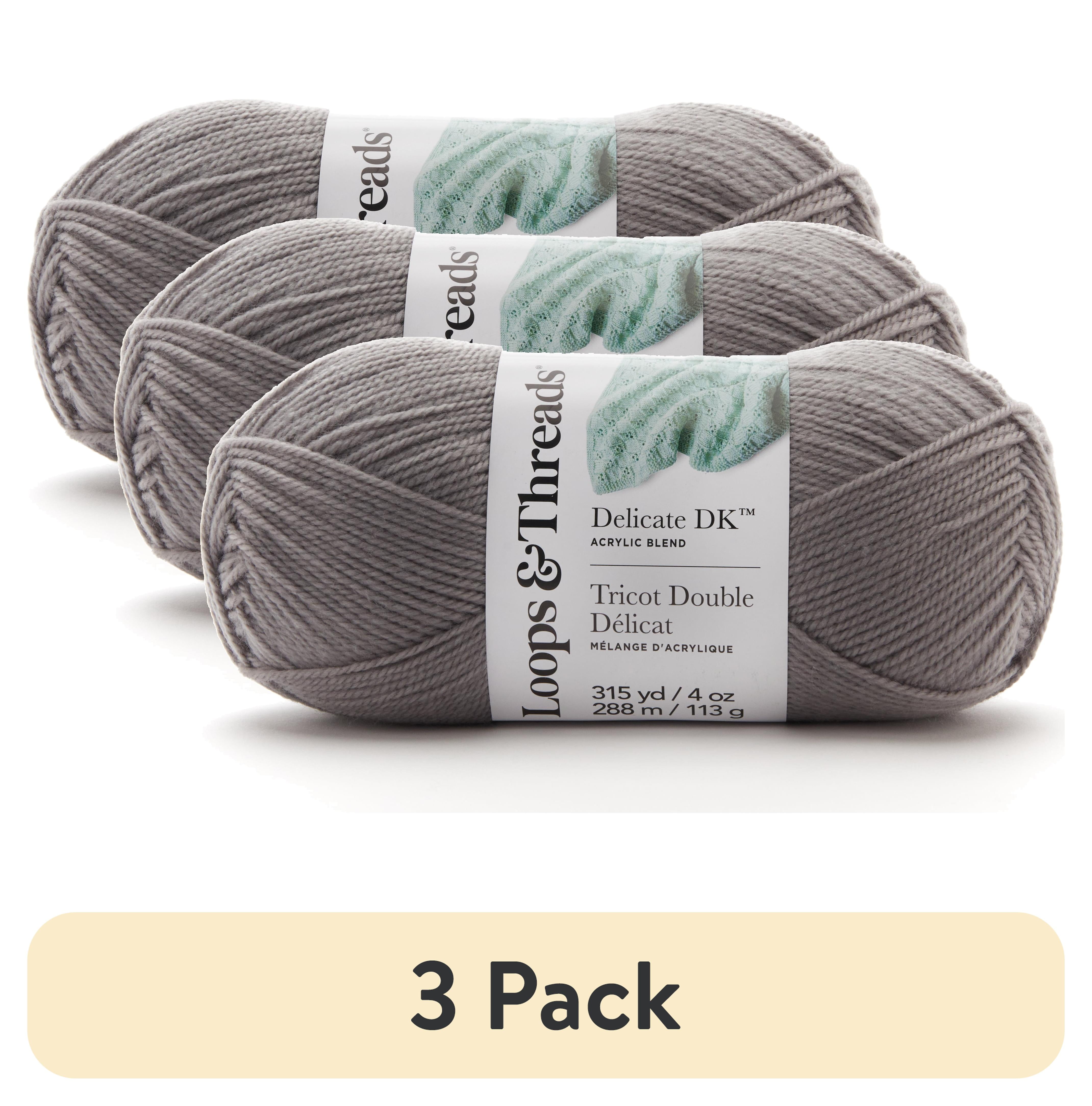 (3 pack) Delicate DK Yarn by Loops & Threads - Yarn for Knitting ...