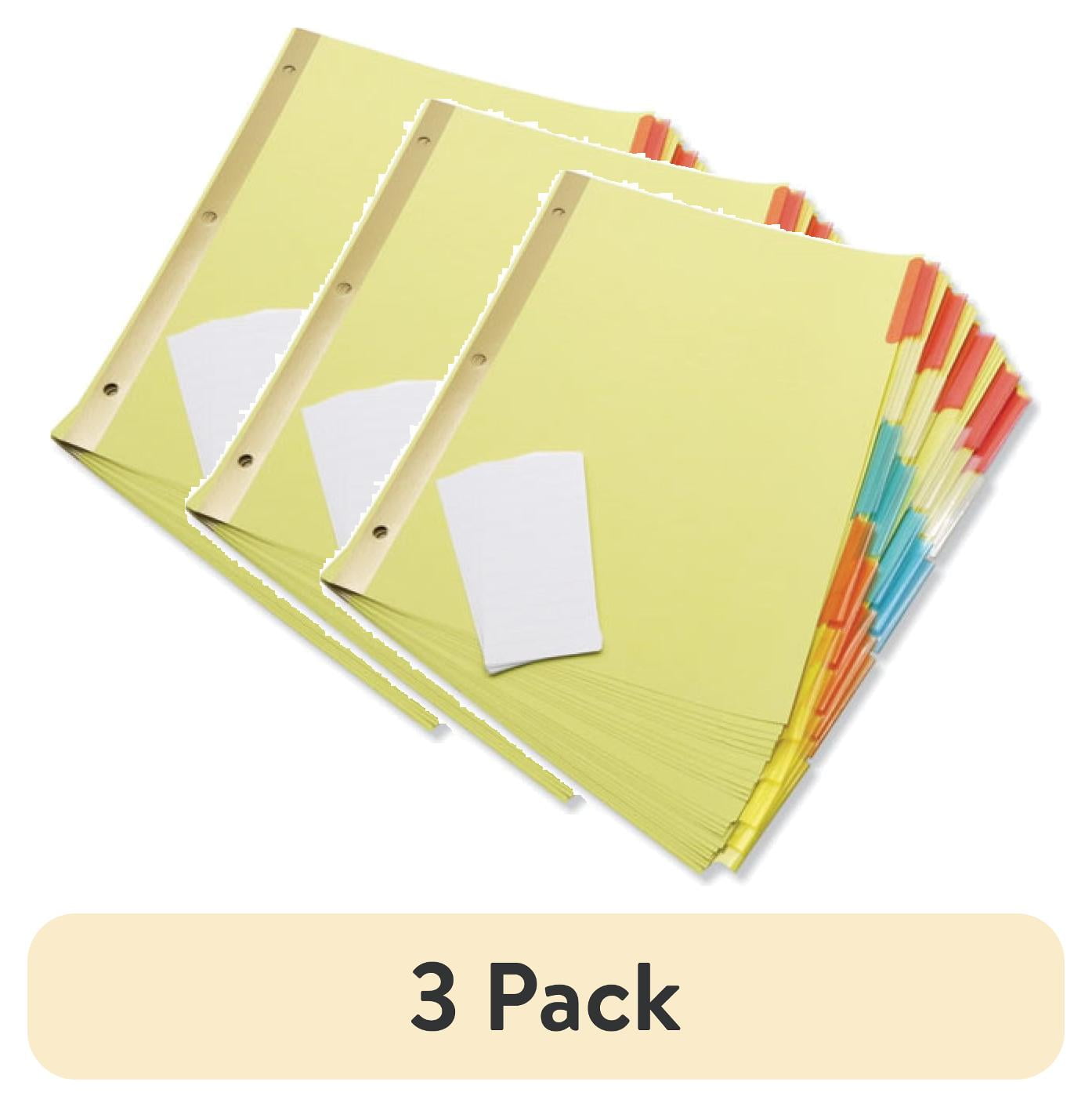 (3 pack) Universal UNV21874 11 in. x 8.5 in. 5-Tab Deluxe Extended Insertable Tab Indexes - Buff ...