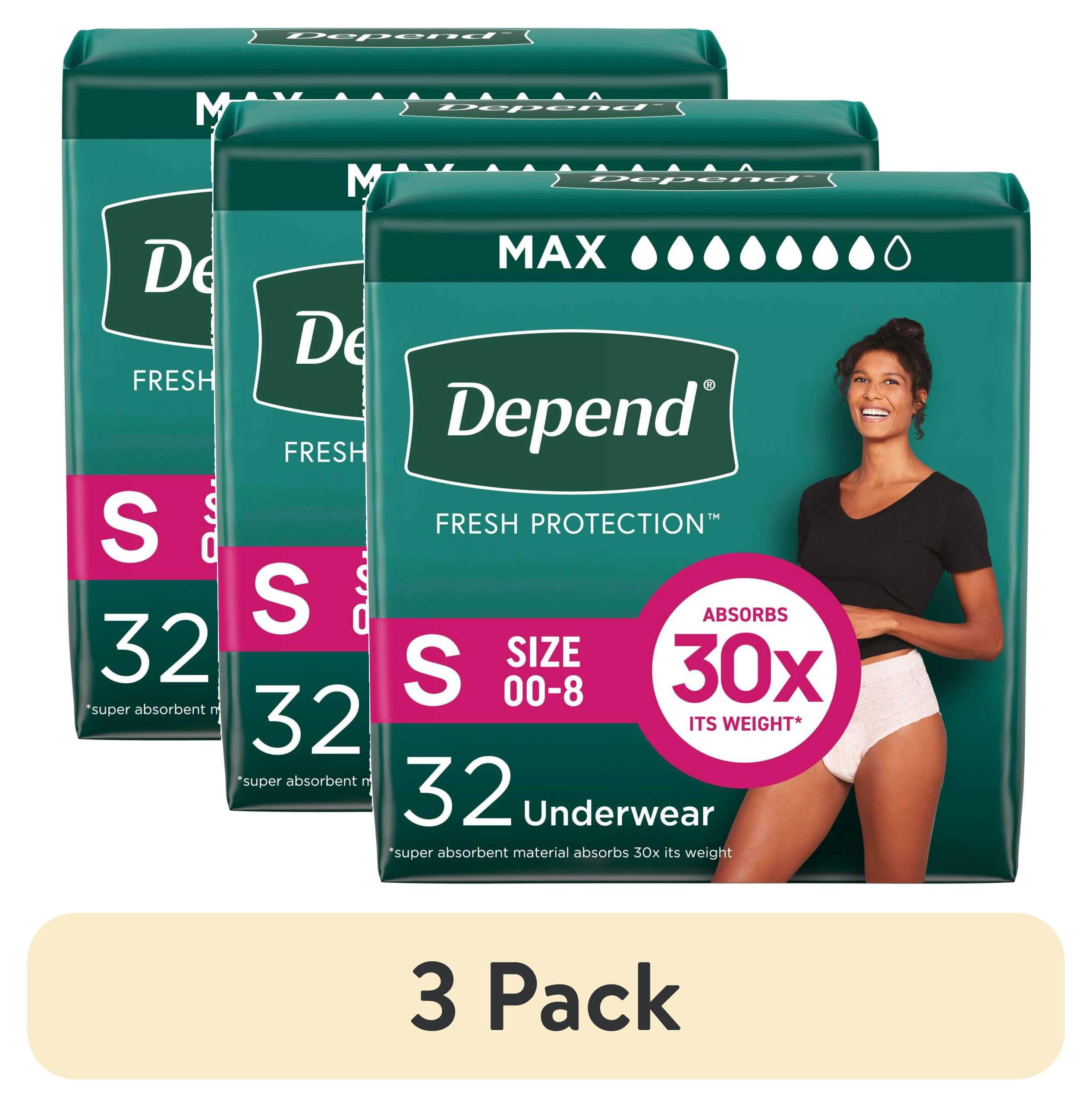 (3 pack) Depend Fresh Protection Incontinence Underwear for Women ...