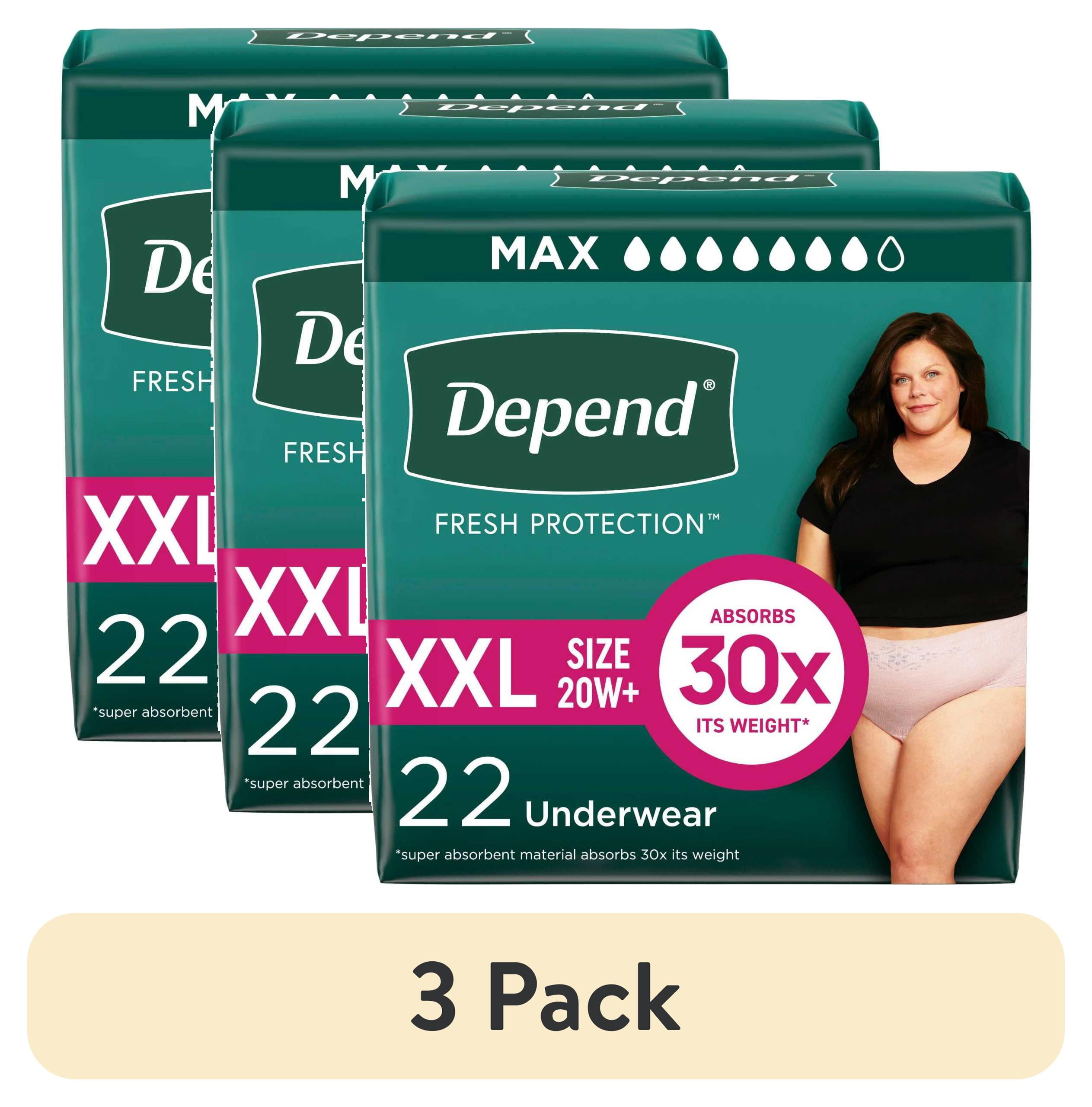 (3 pack) Depend Fresh Protection Incontinence Underwear for Women ...