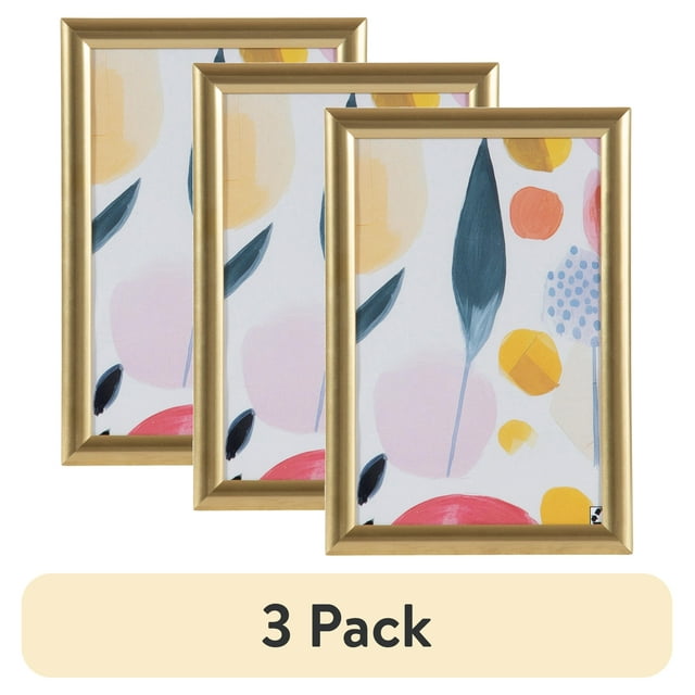 (3 pack) DesignOvation 4x6 Linear Gold Decorative Tabletop Picture ...