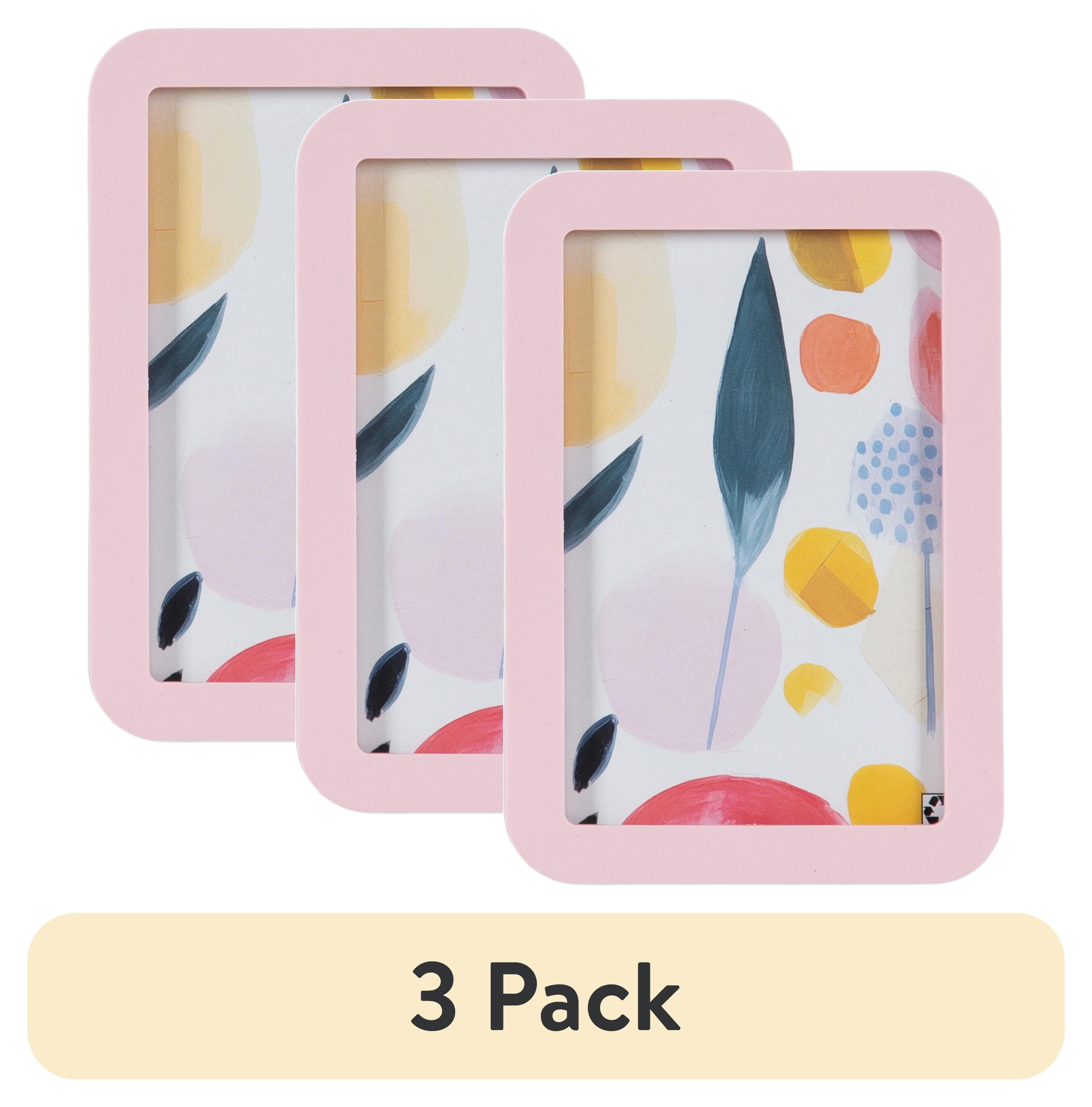 (3 pack) DesignOvation 4x6 Rounded Basic Pink Decorative Tabletop ...