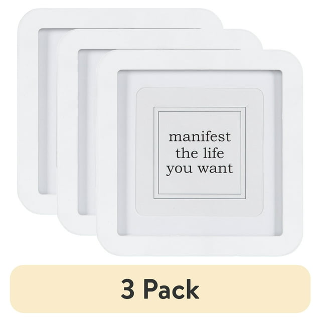 (3 pack) DesignOvation 5x5 Matted for 4x4 Rounded Basic White ...