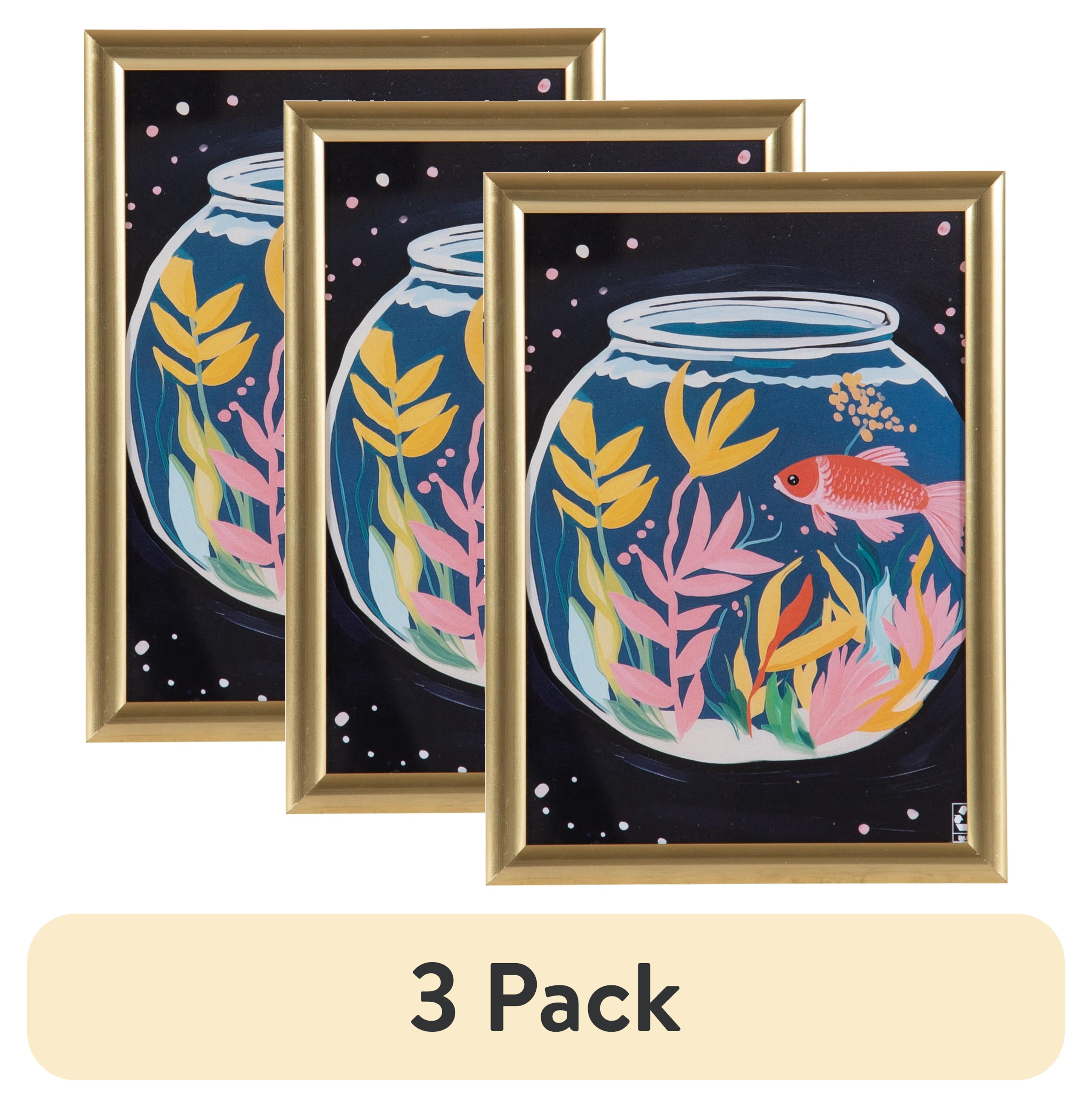 DesignOvation 3 Pack 5x7 Gold Tabletop Picture Frame for Home Decor and ...