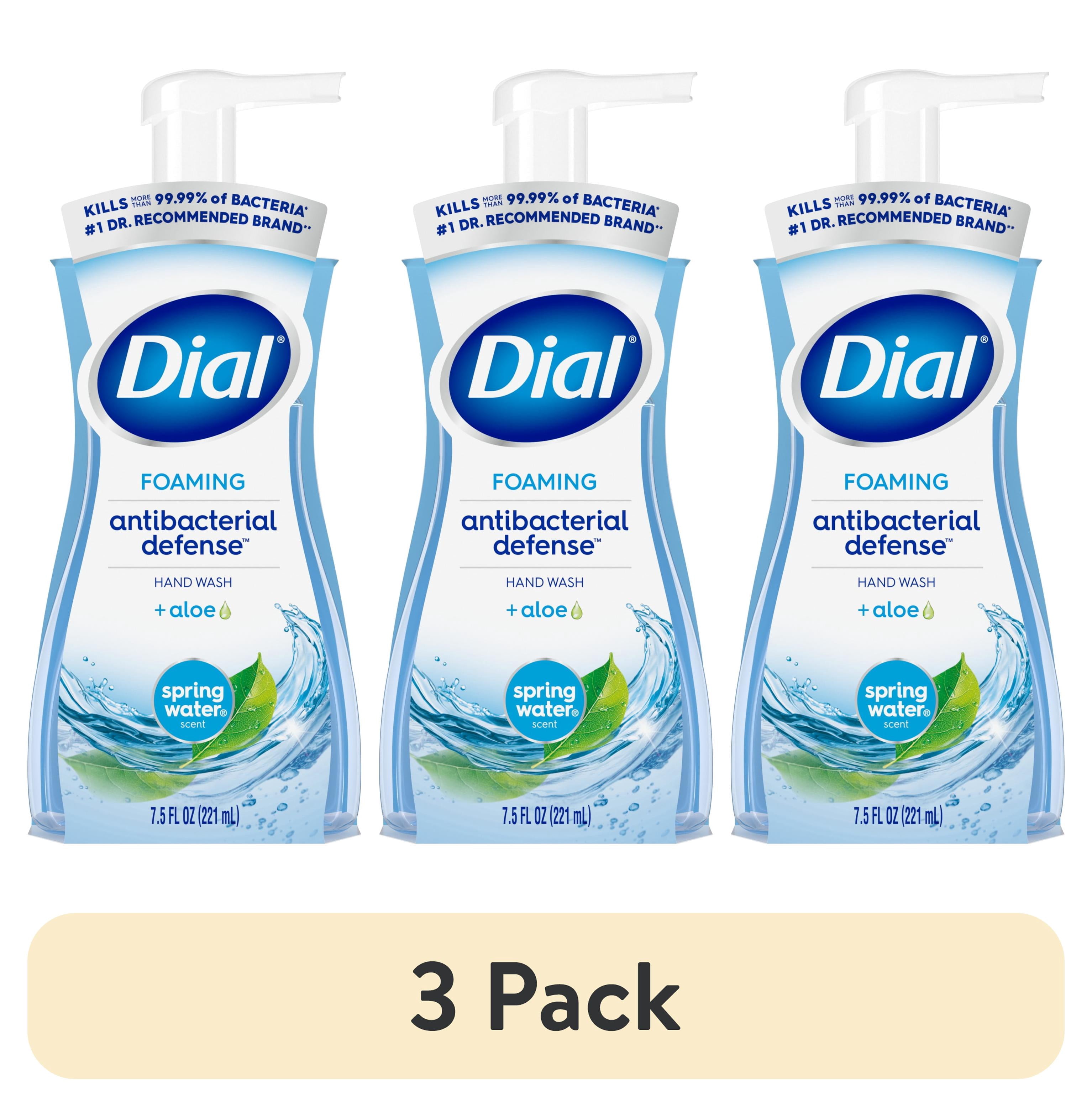 (3 pack) Dial Antibacterial Foaming Hand Wash, Spring Water, 7.5 fl oz ...