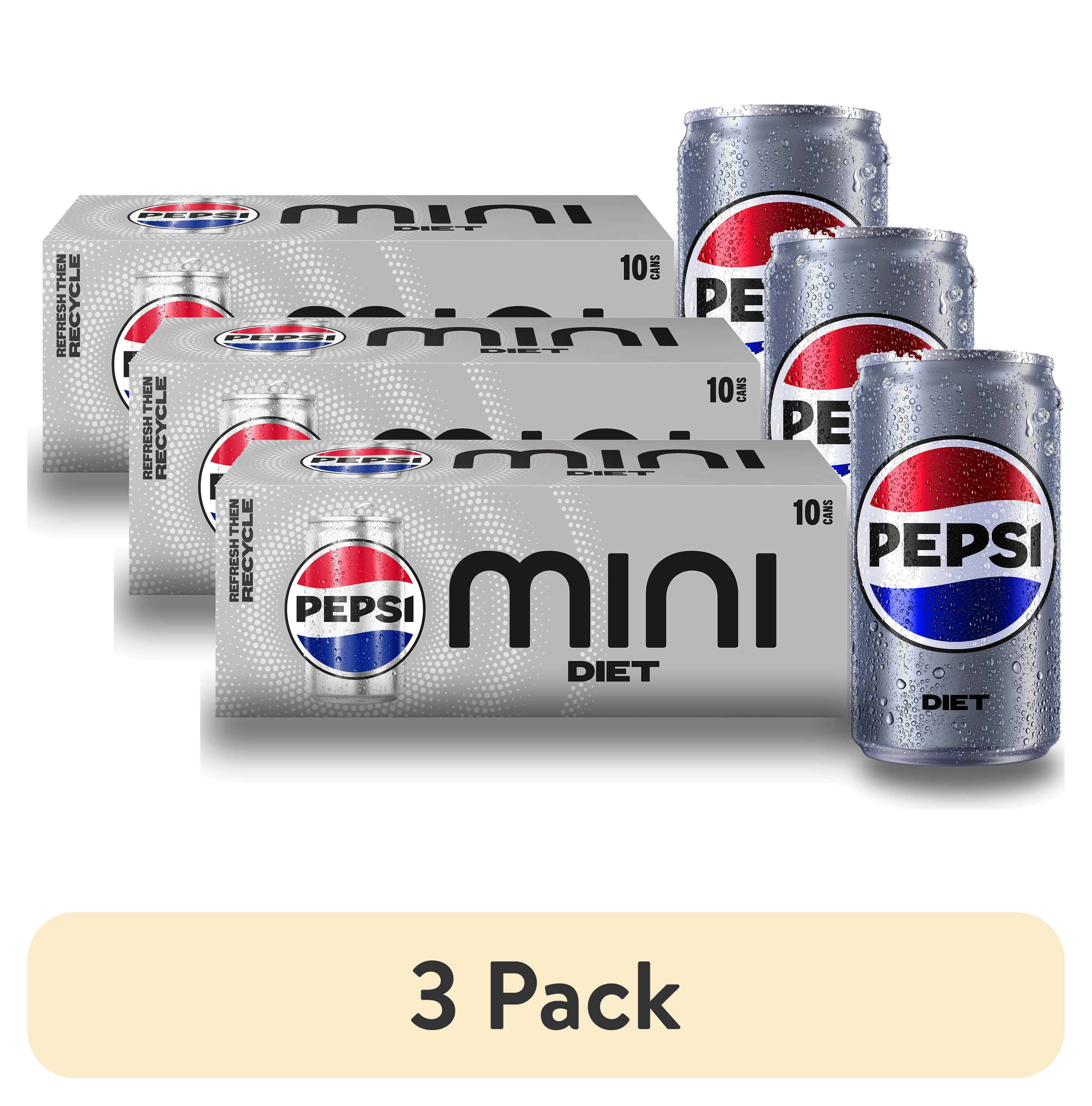(3 pack) Diet Pepsi Cola Soda Pop, 7.5 fl oz, 10 Pack Cans - Walmart.com