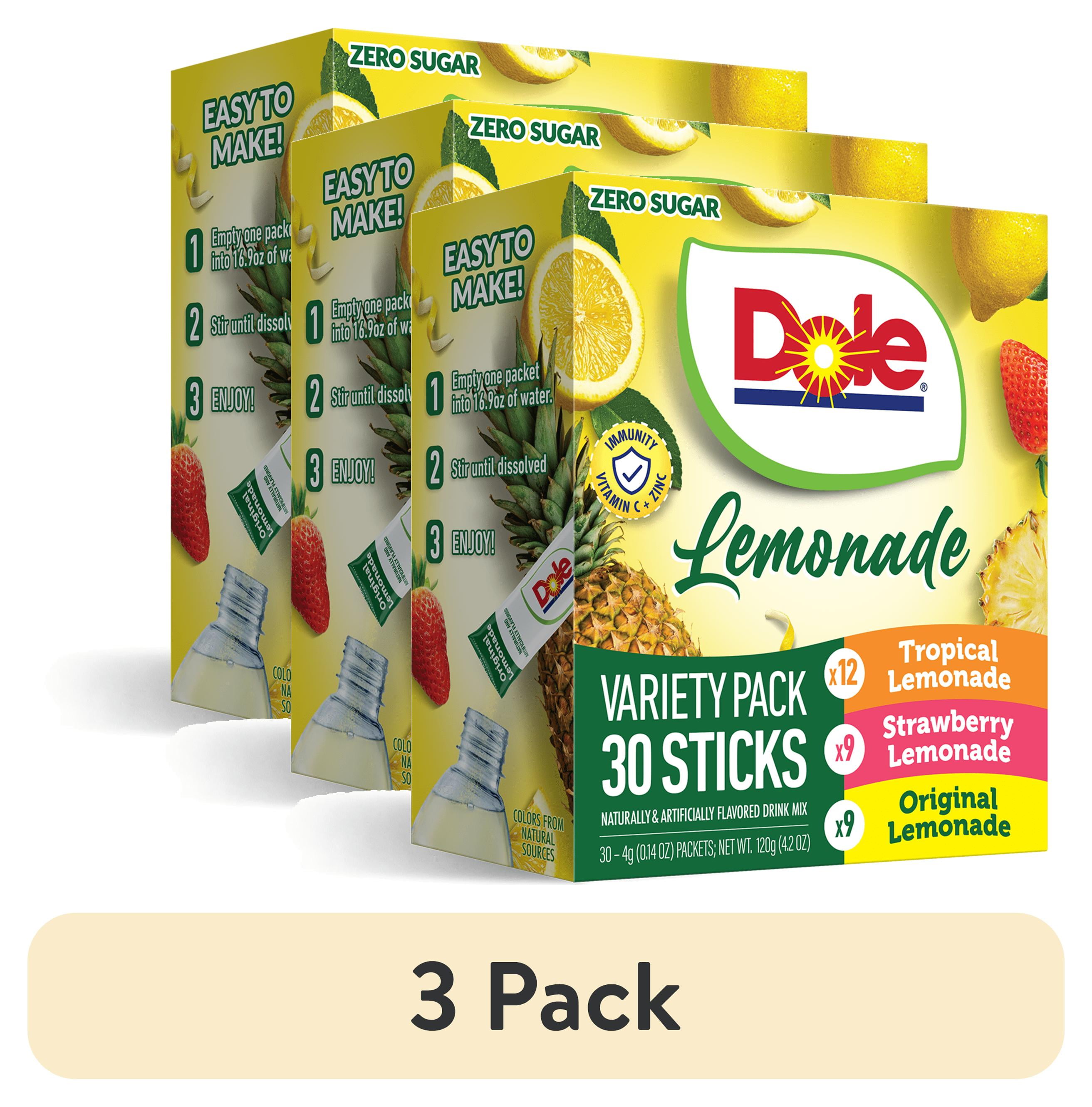 (3 pack) Dole Lemonade Variety Powder Mix, Tropical, Classic ...