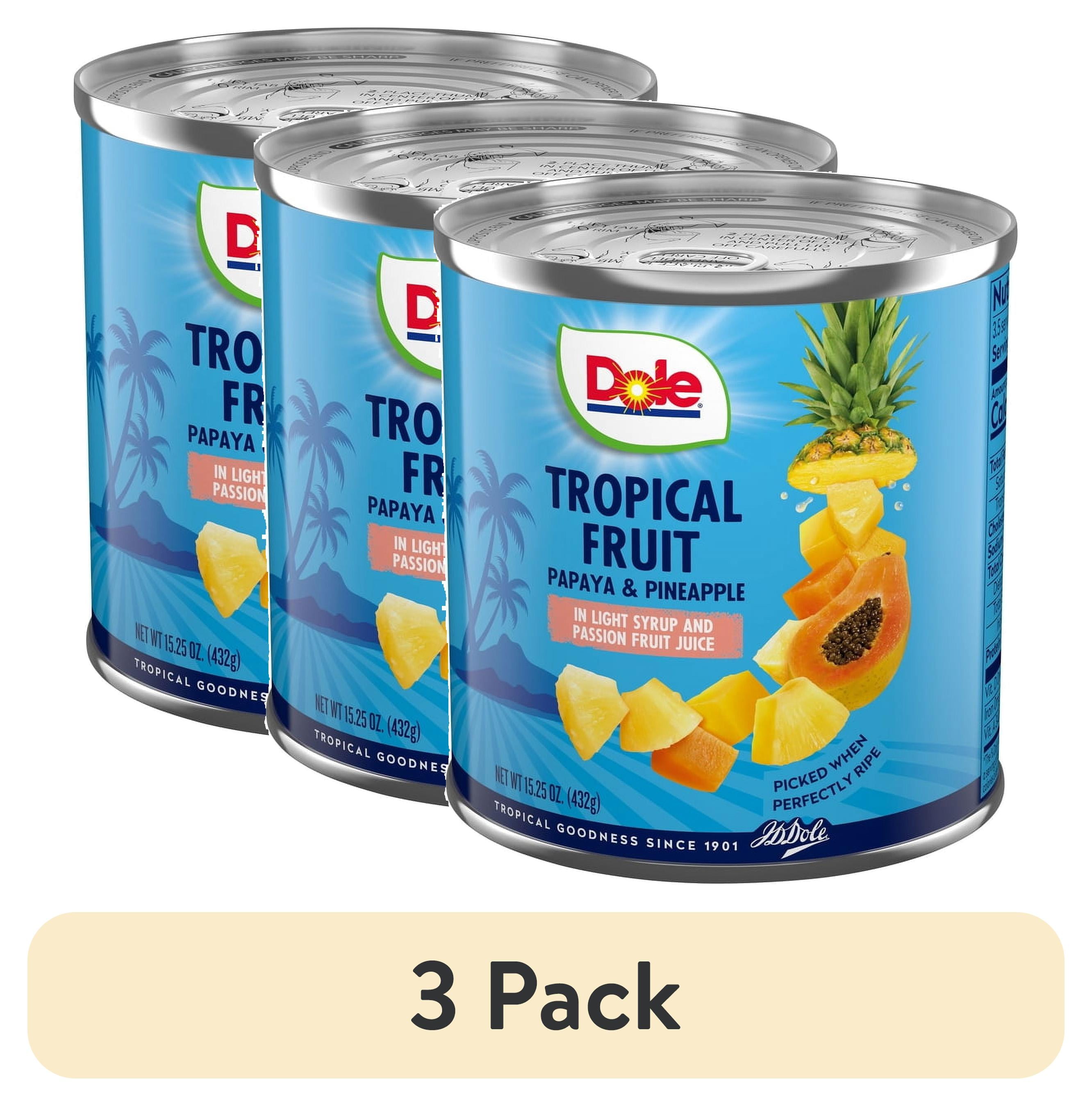 (3 pack) Dole Tropical Fruit in Light Syrup and Passion Fruit Juice, 15 ...